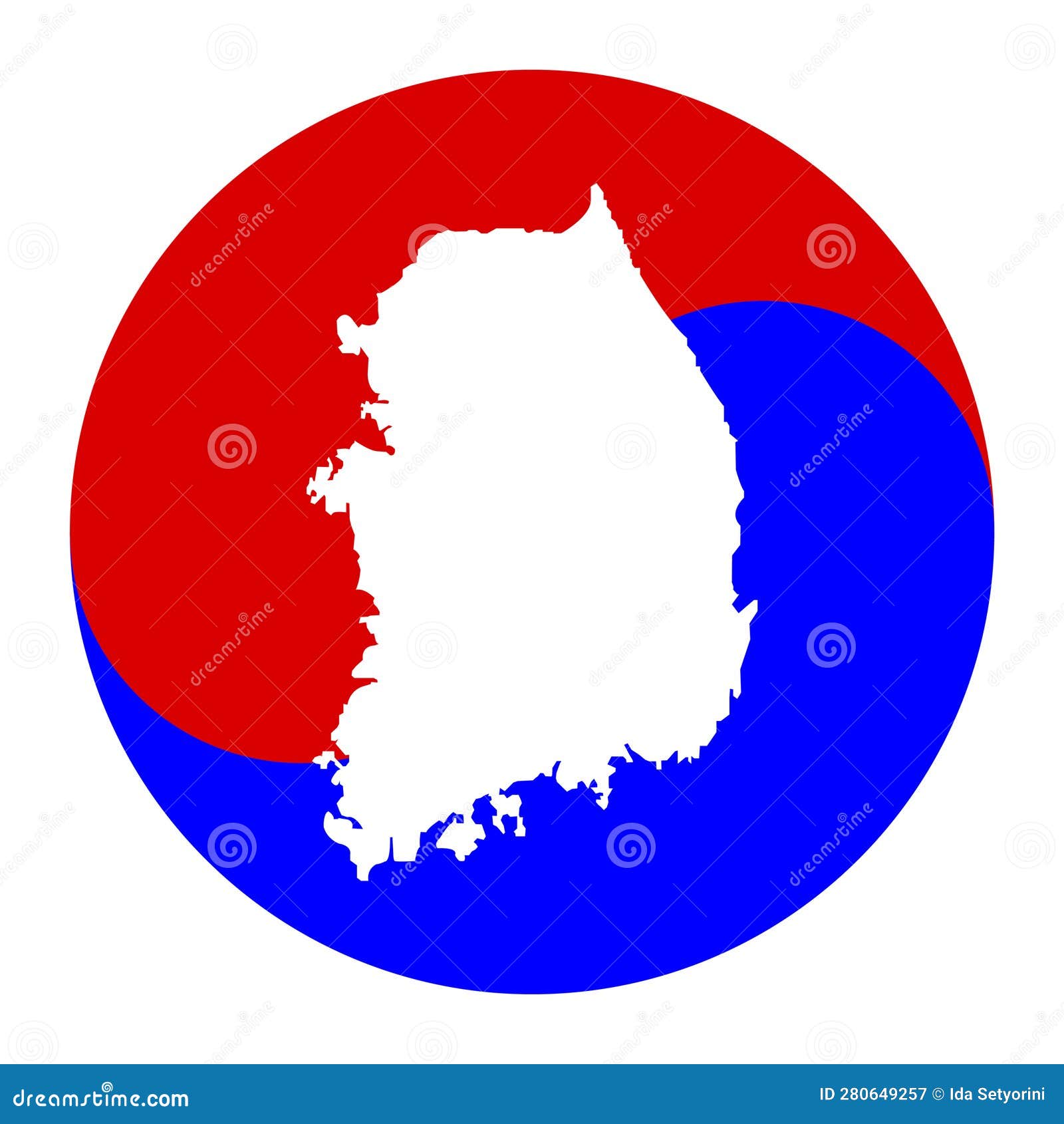 South Korea Map Icon Vector Stock Illustration - Illustration of island ...