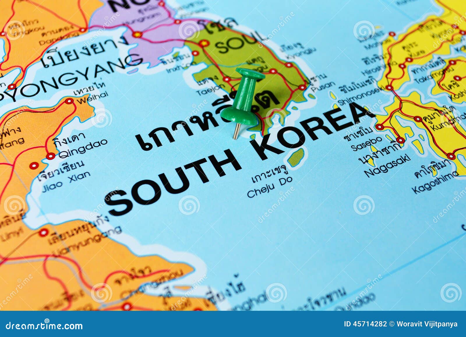 korea location on the map