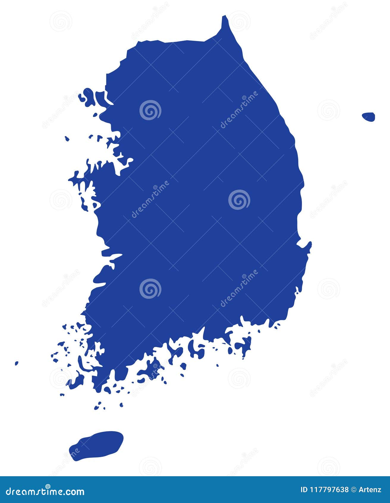 South Korea Map stock vector. Illustration of administrative - 117797638