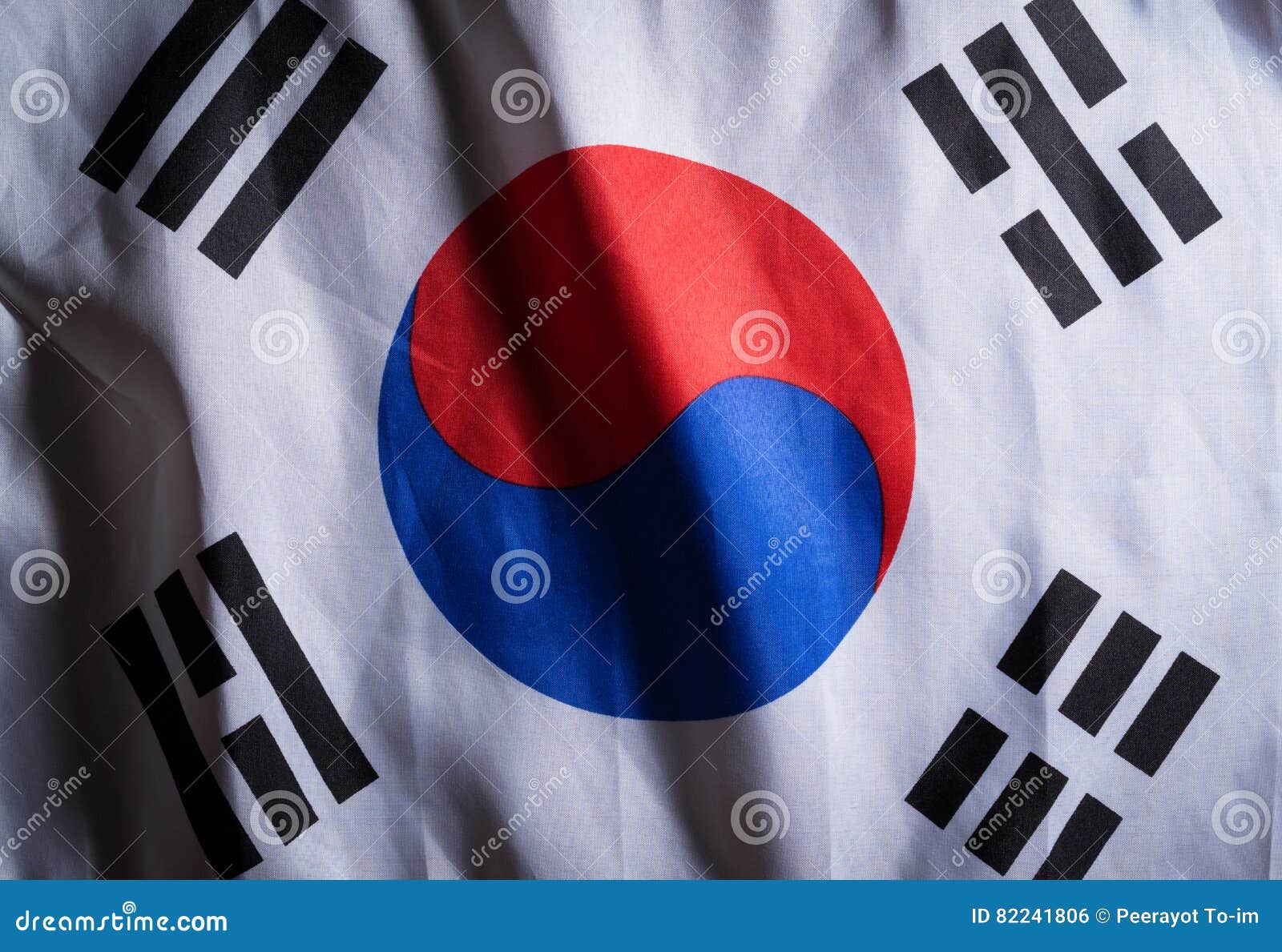 South Korea national flag. stock photo. Image of satin - 82241806