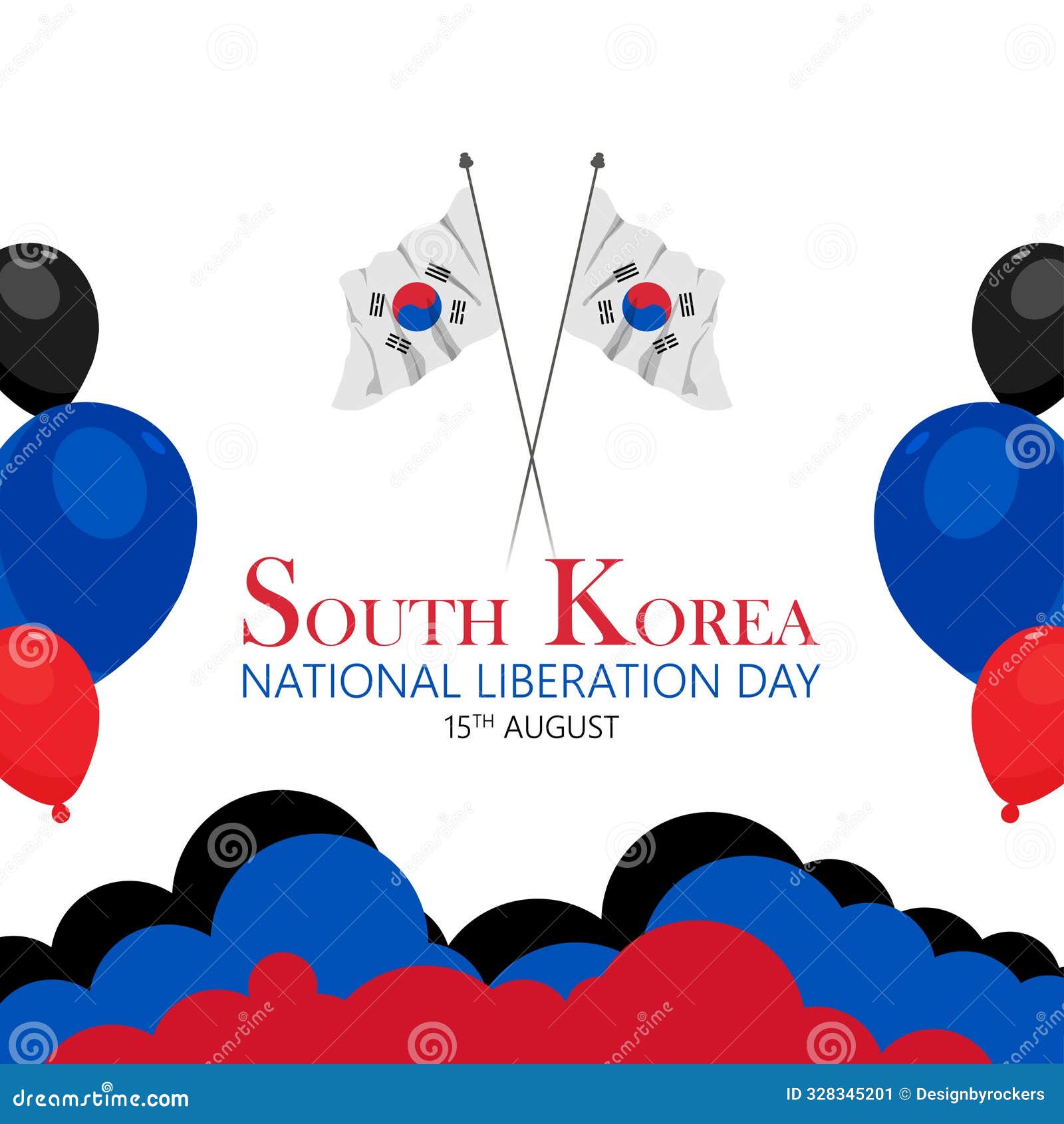 South Korea National Liberation Day Stock Illustration - Illustration ...