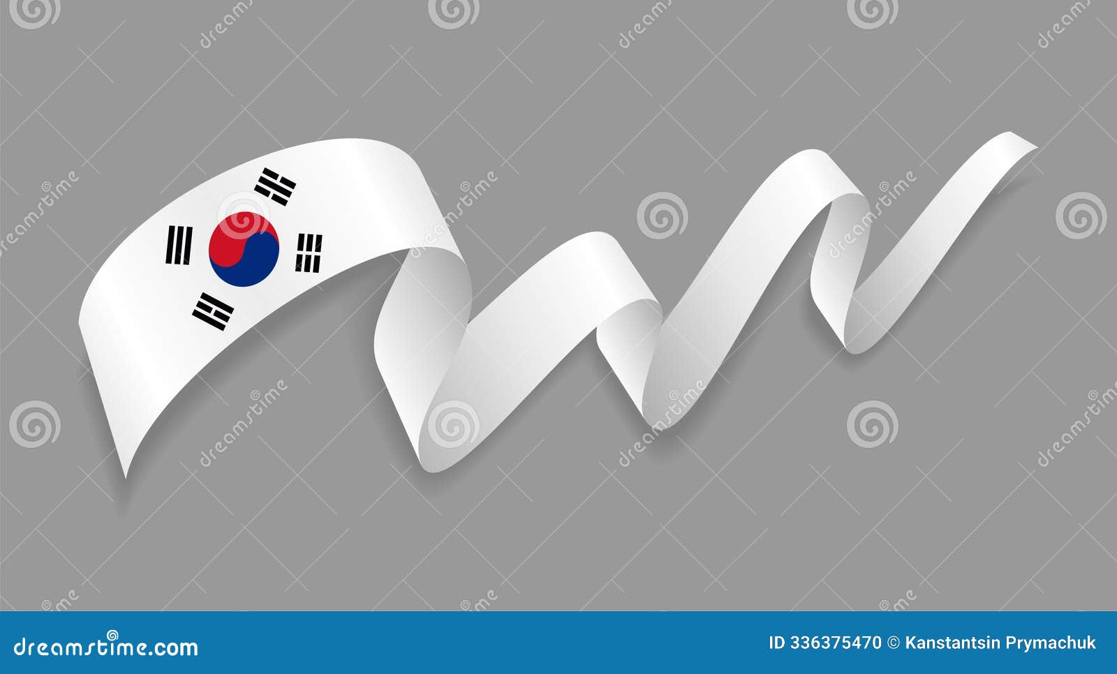 South Korean Flag Wavy Abstract Background. Vector Illustration. Stock ...