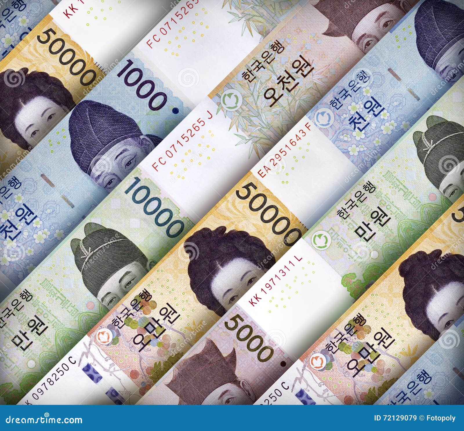 South Korean Won Background Stock Image - Image of korean, indicator ...
