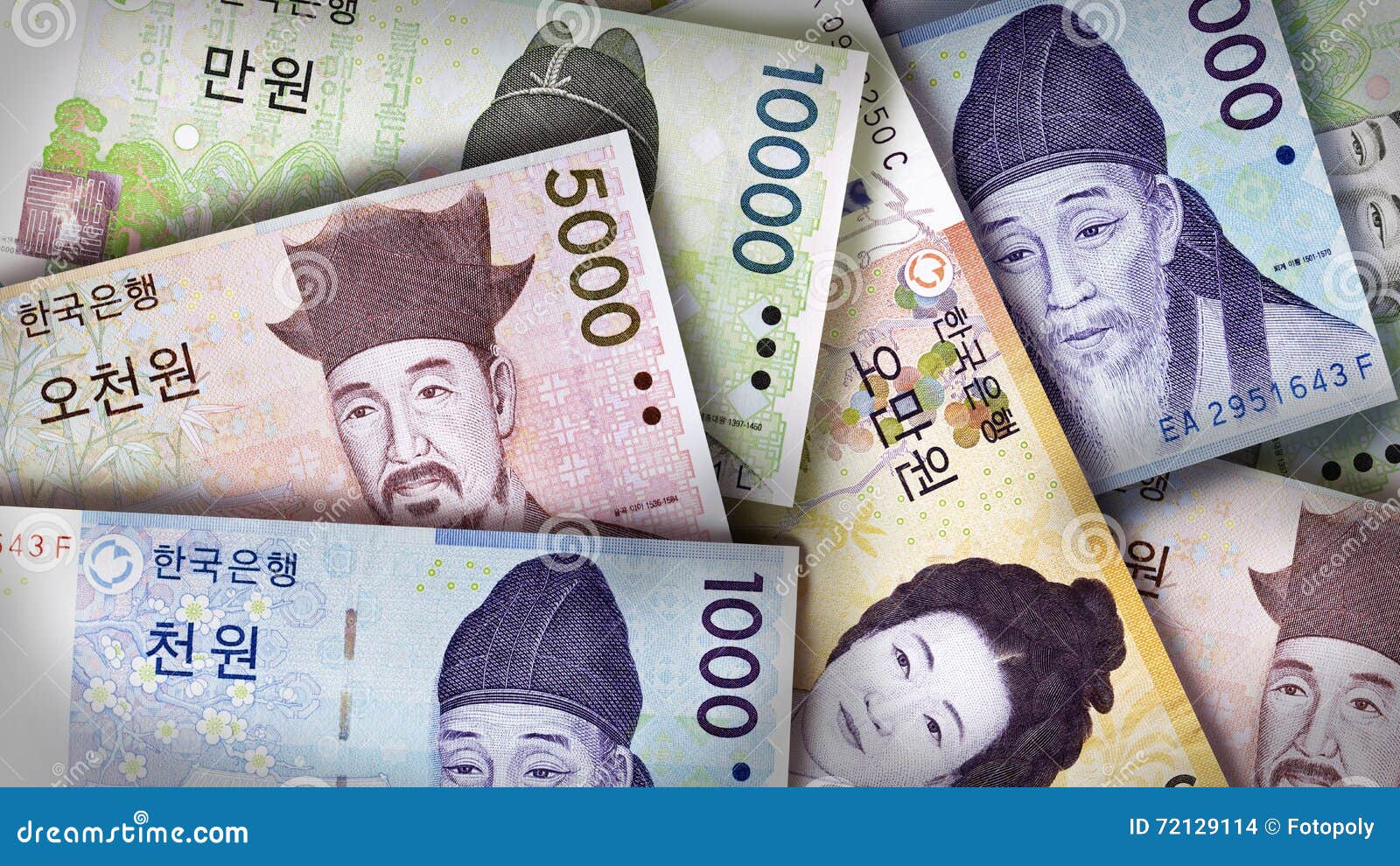 South Korean Won Background Stock Photo - Image of business, frame ...