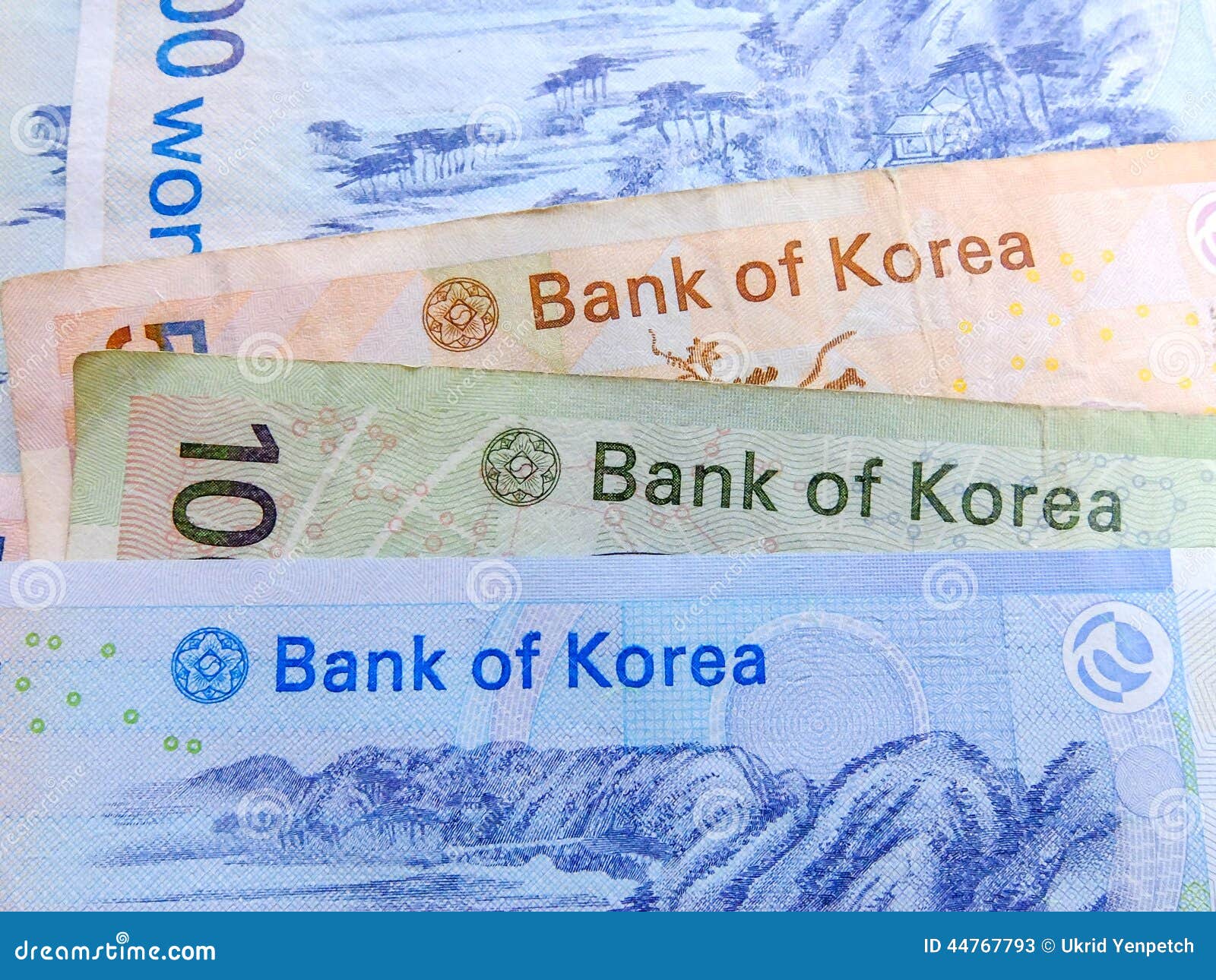 South Korean Won currency stock image. Image of asia - 44767793