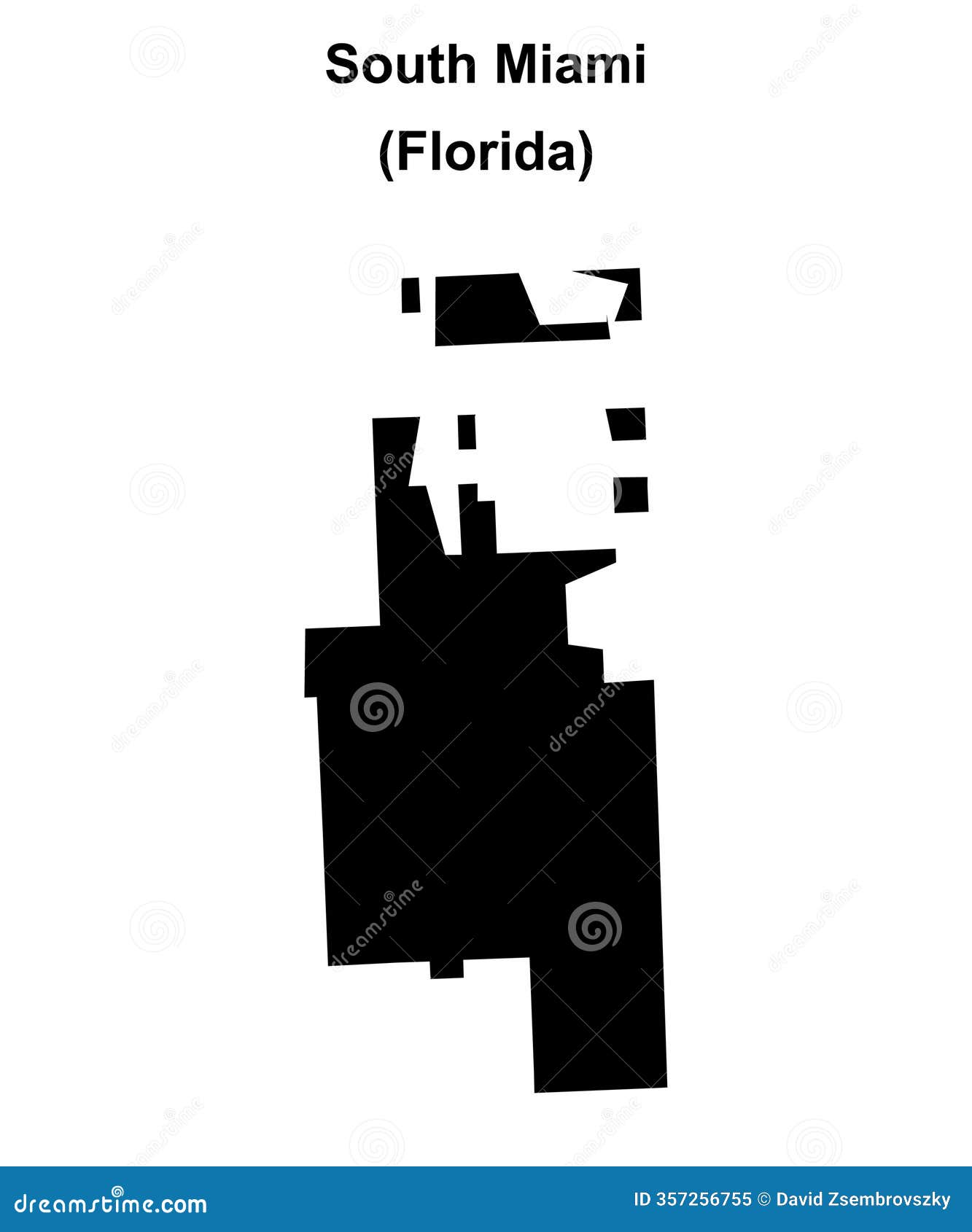 Miami Outline Map Cartoon Vector | CartoonDealer.com #357495391