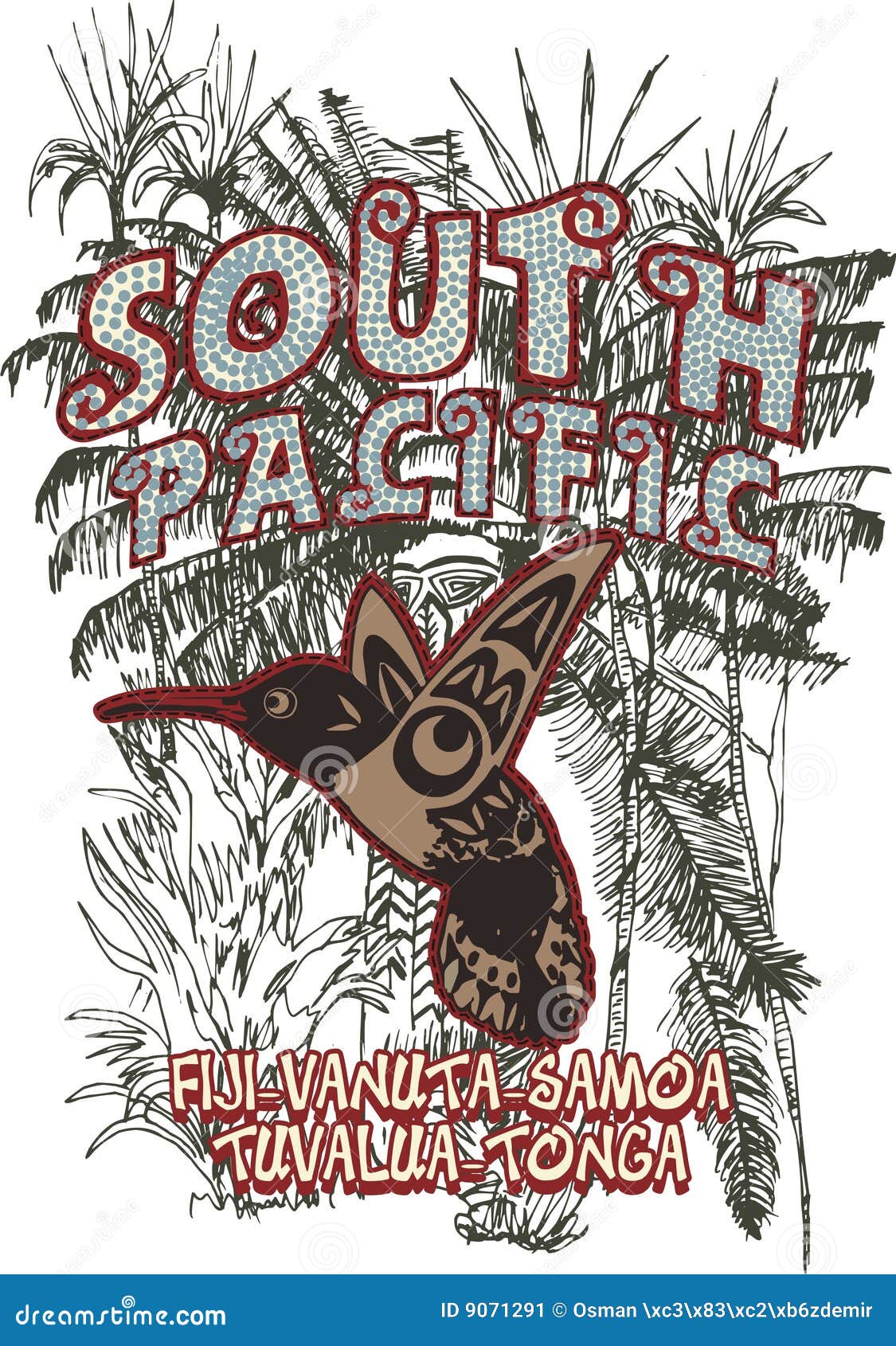 South pacific stock vector. Illustration of leaves, holiday - 9071291