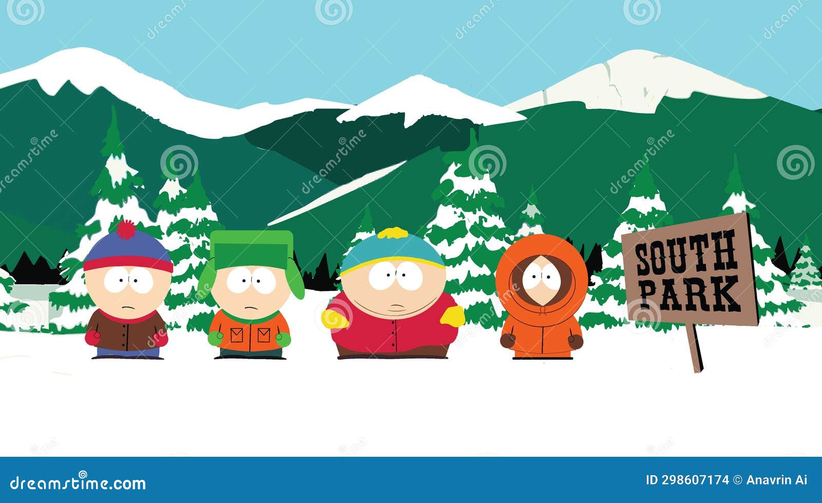 South Park Intro Screen Vector Editorial Editorial Stock Image ...
