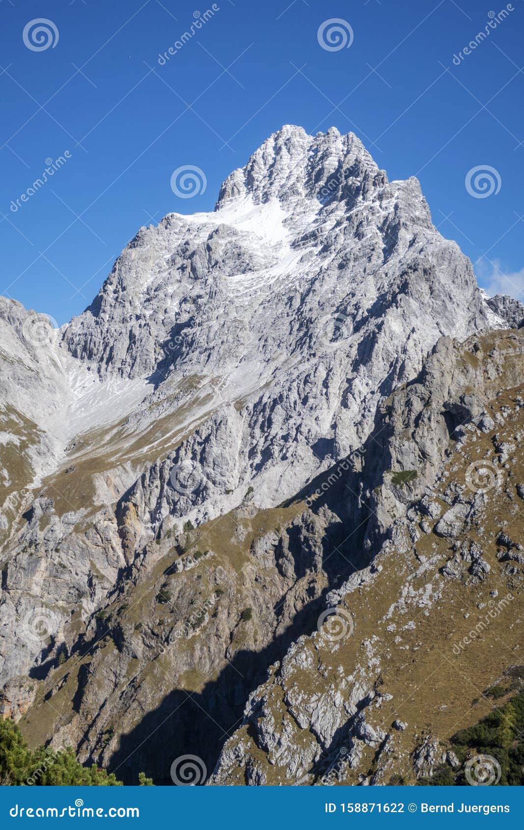 South peak of the watzmann stock photo. Image of berchtesgaden - 158871622