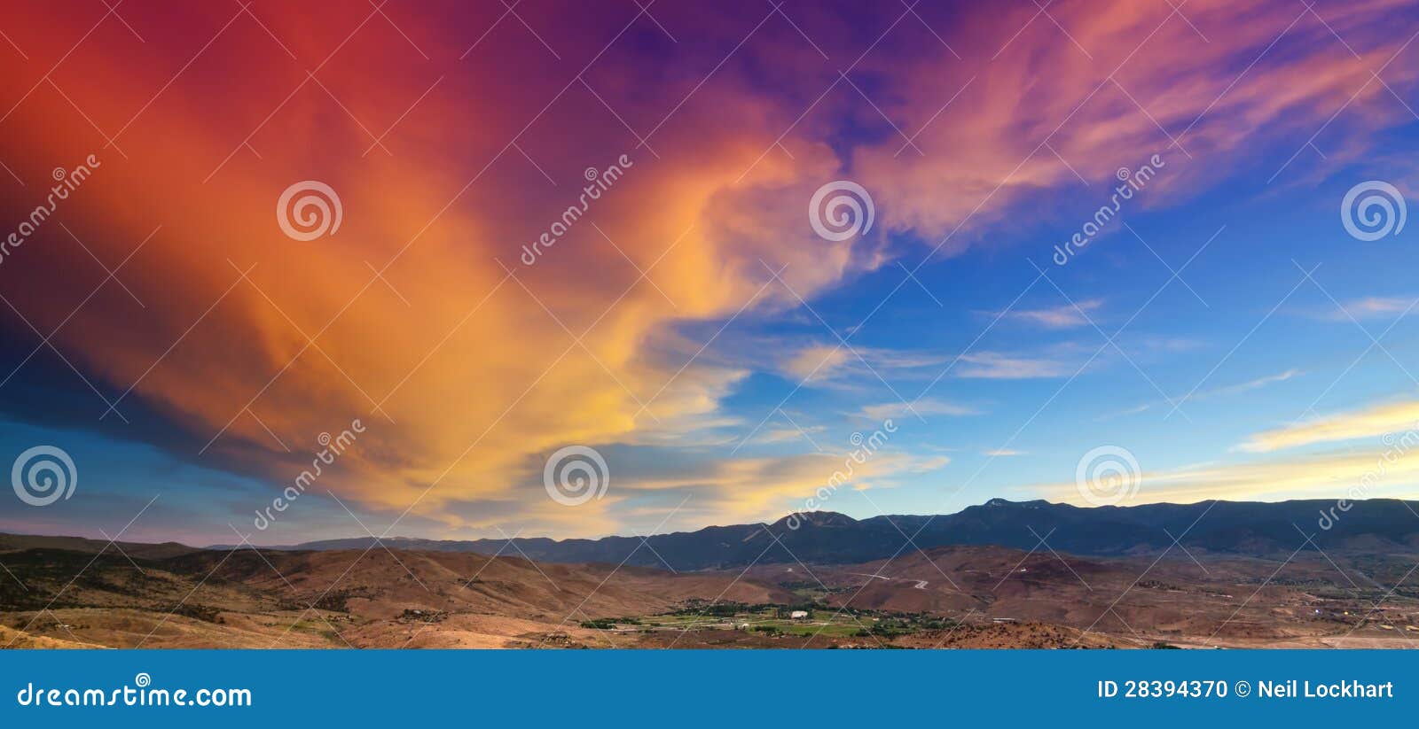 South Reno Sunset stock photo. Image of mountains, wide - 28394370