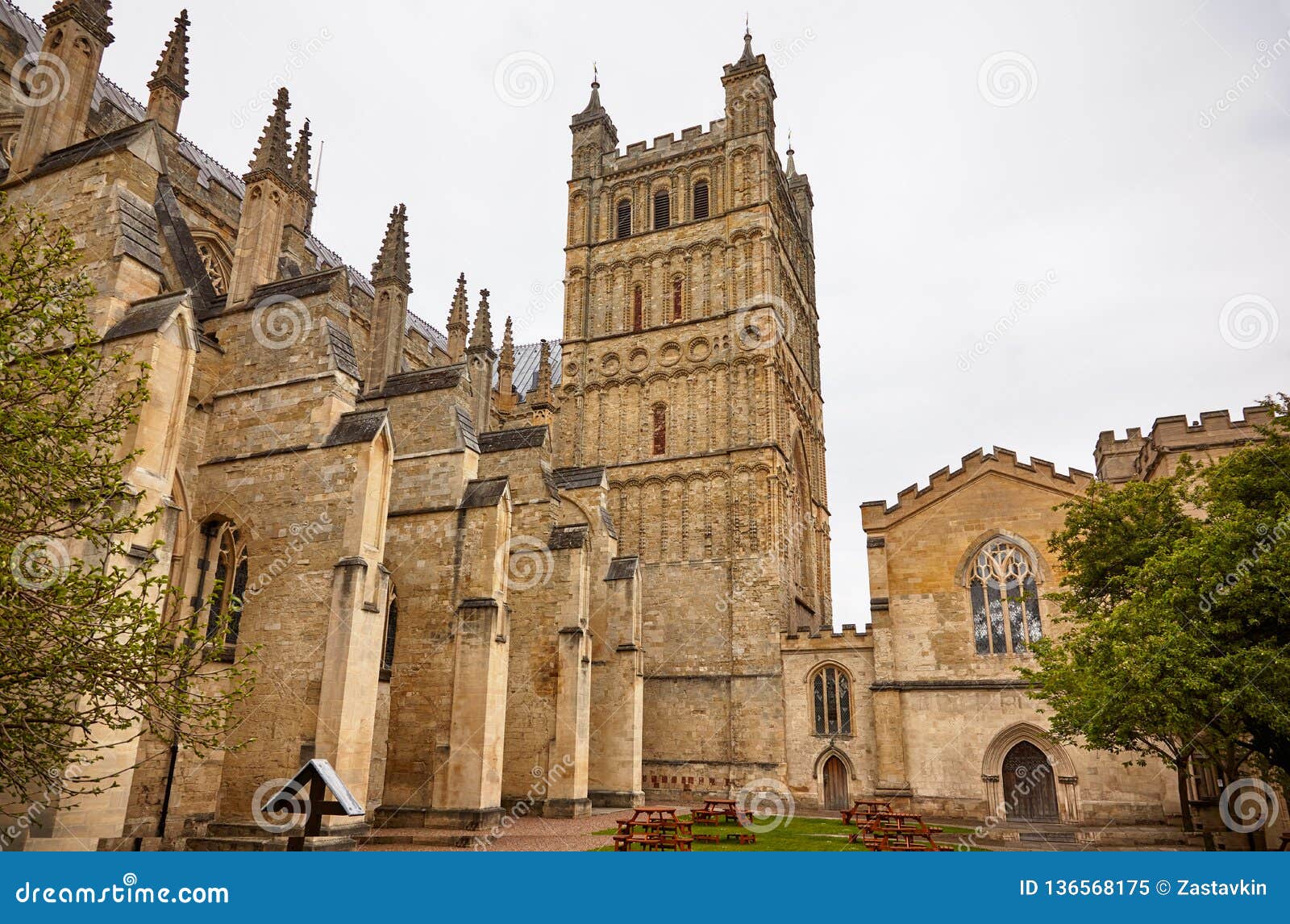 The South Side of Exeter Cathedral. Exeter. Devon. England Stock Image ...
