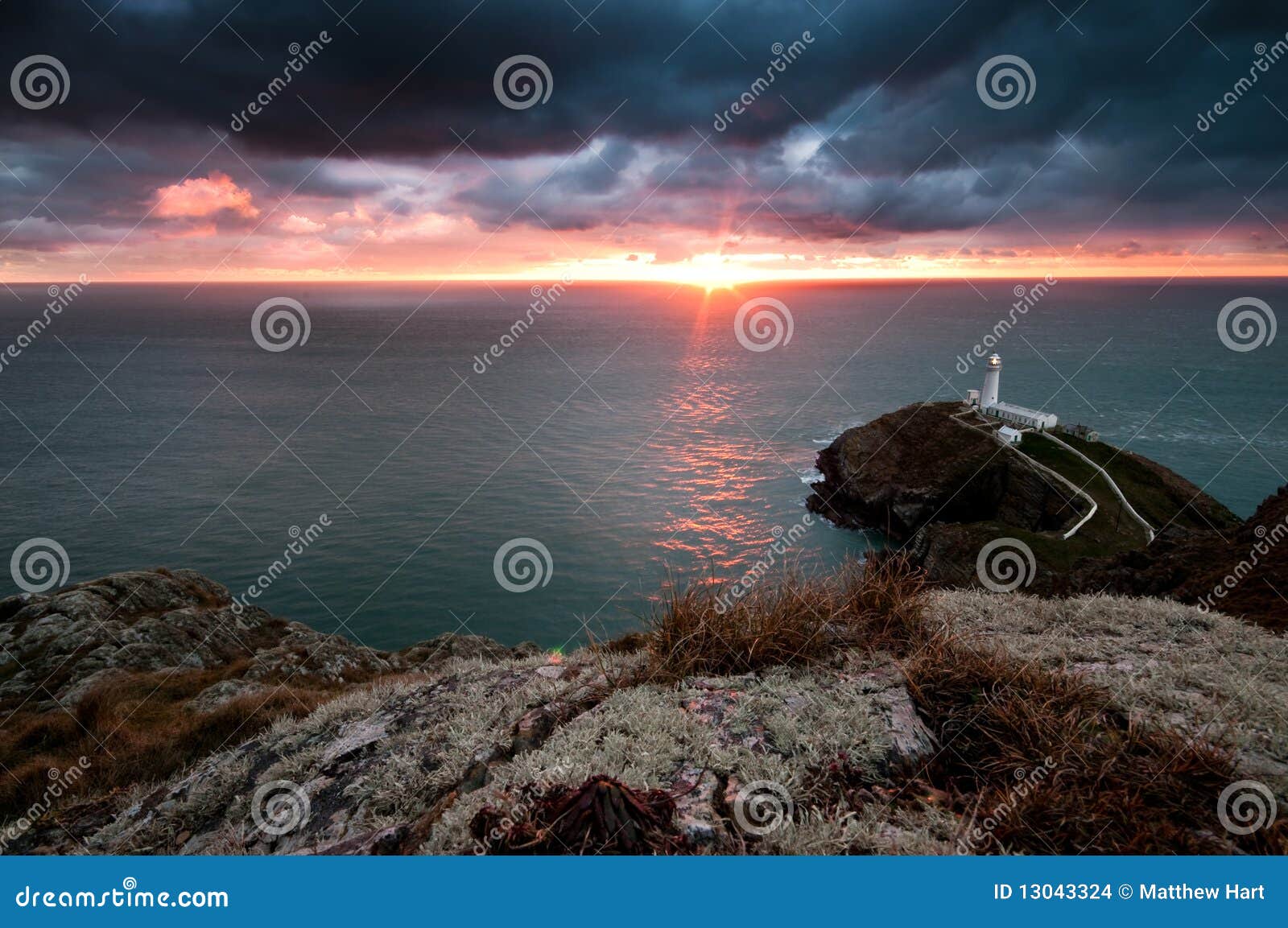 South Stack stock photo. Image of warm, light, clouds - 13043324