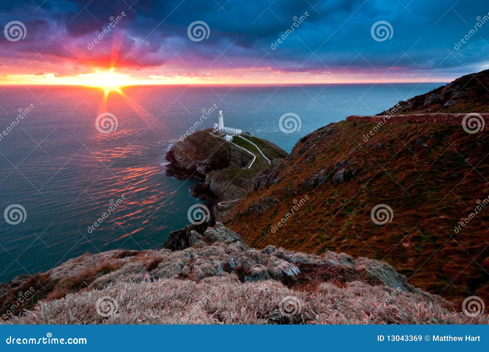 South Stack Lighthouse Panorama Stock Image | CartoonDealer.com #231784201