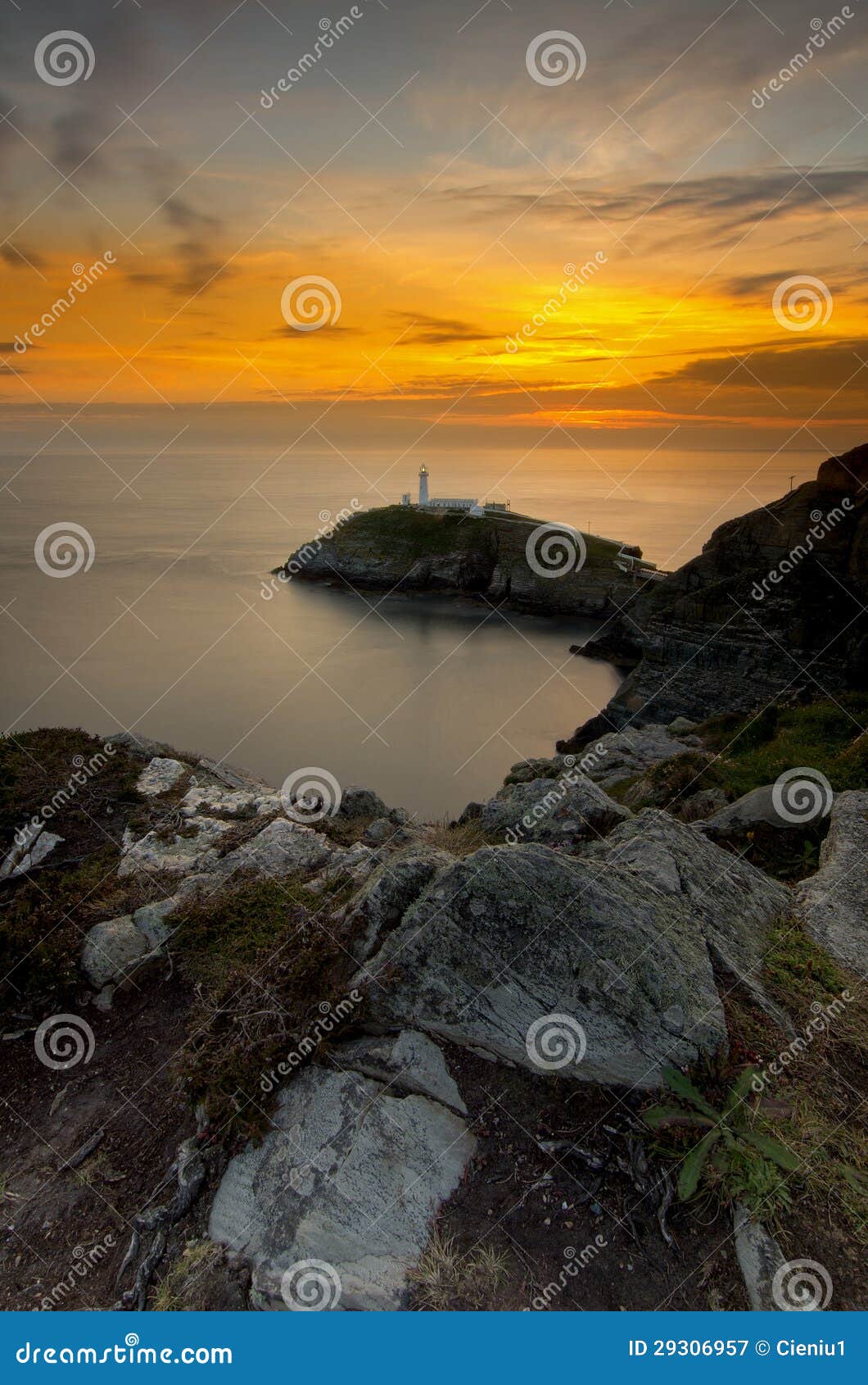 South Stack Lighthouse stock image. Image of exposure - 29306957
