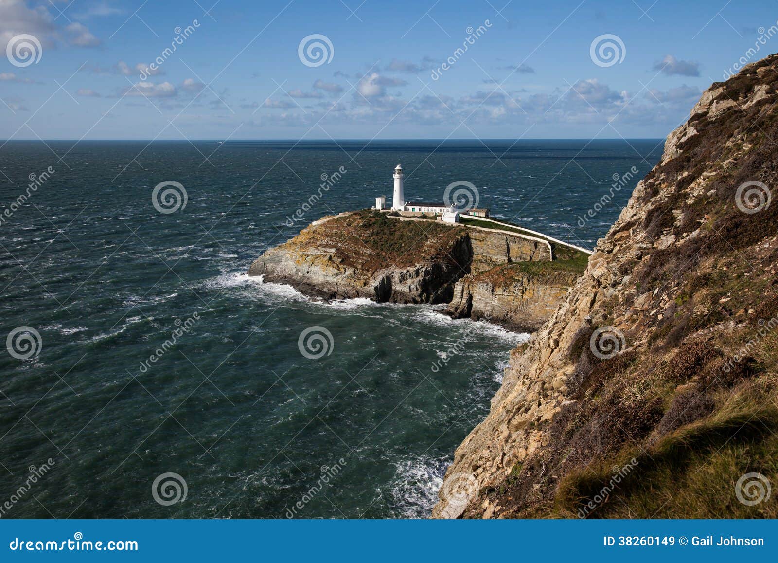 South Stack Lighthouse stock image. Image of lighthouse - 38260149