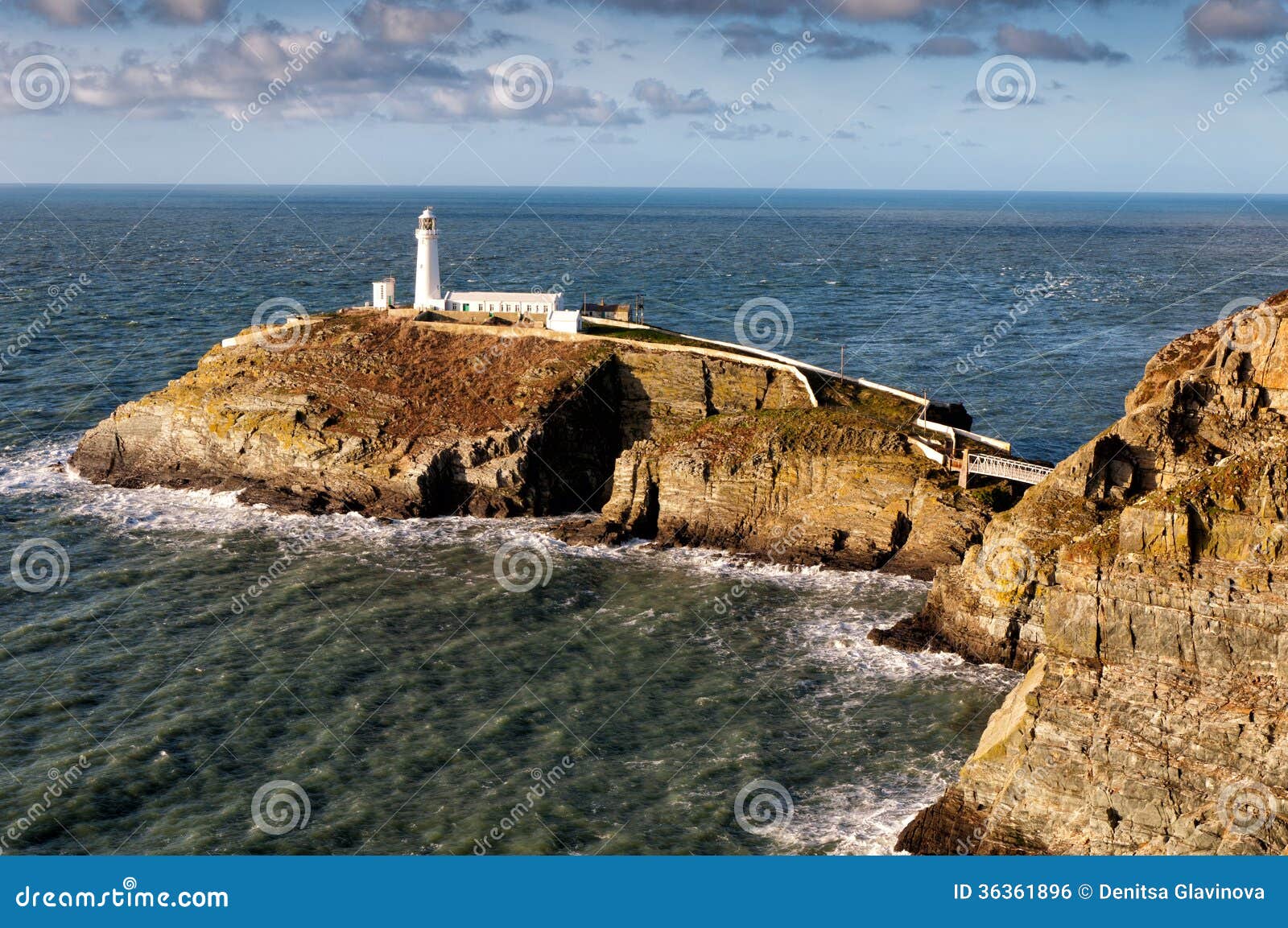 South Stack Lighthouse stock photo. Image of coastline - 36361896