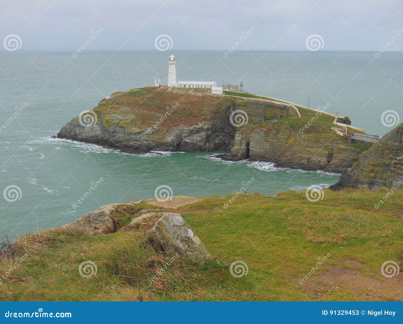 South Stack lighthouse stock image. Image of anglesey - 91329453