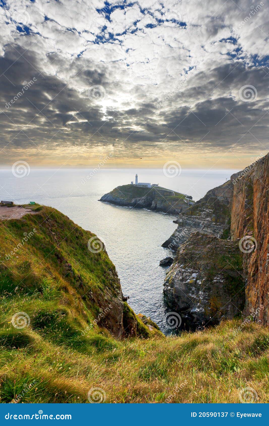 South Stack Lighthouse, Holyhead Stock Image - Image of coastline ...