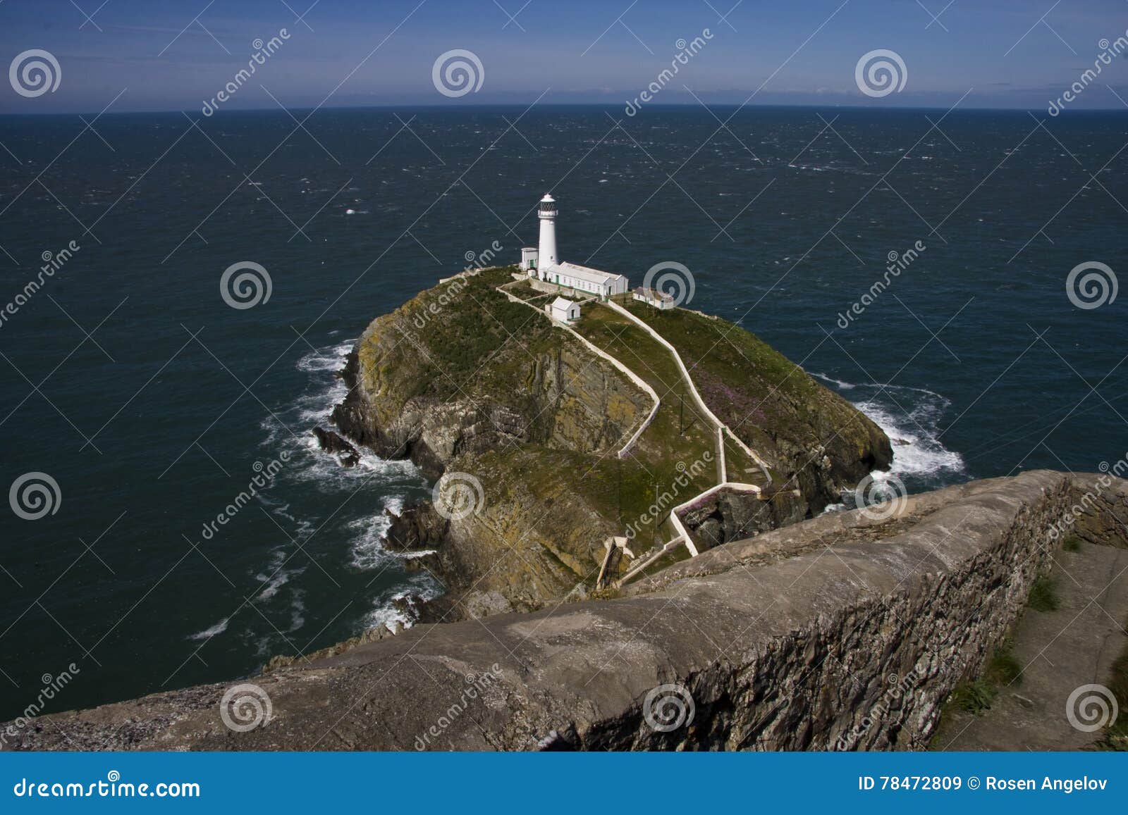 South Stack Lighthouse stock image. Image of landscape - 78472809