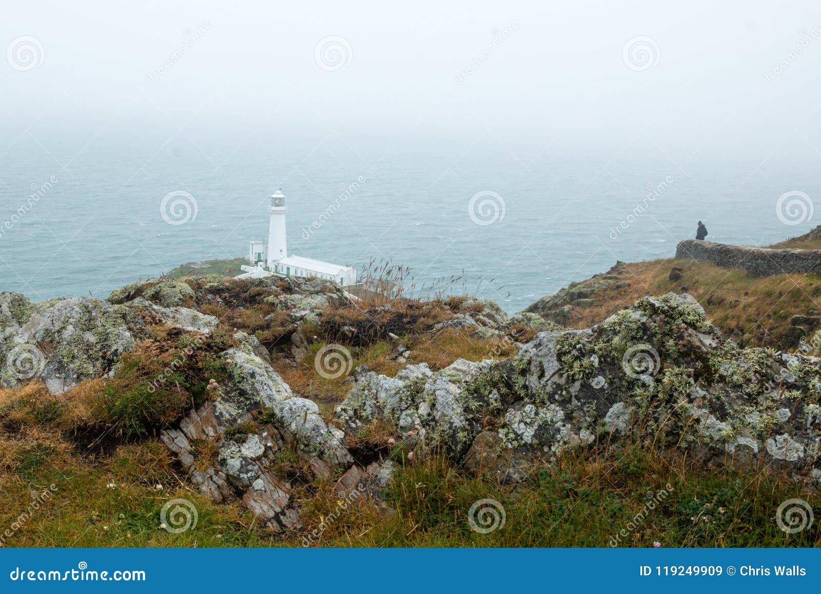 South Stacks Lighthouse stock image. Image of beacon - 119249909