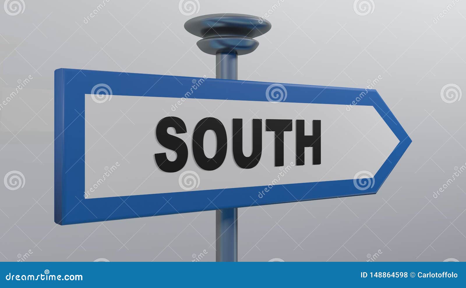 SOUTH Street Arrow Sign - 3D Rendering Illustration Stock Illustration ...