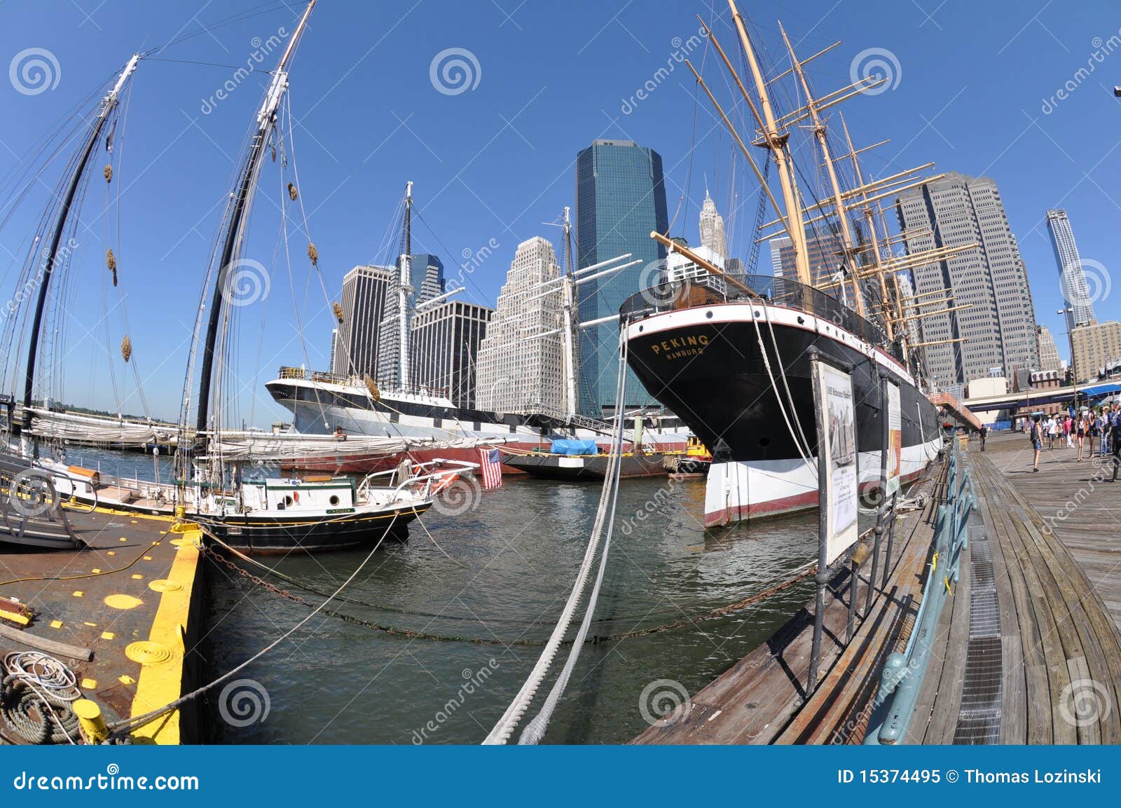 South street seaport editorial image. Image of center - 15374495