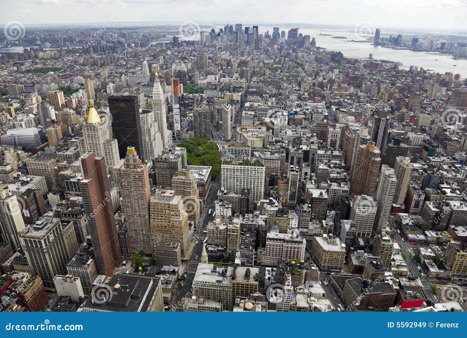 South view of Manhattan stock image. Image of district - 5592949