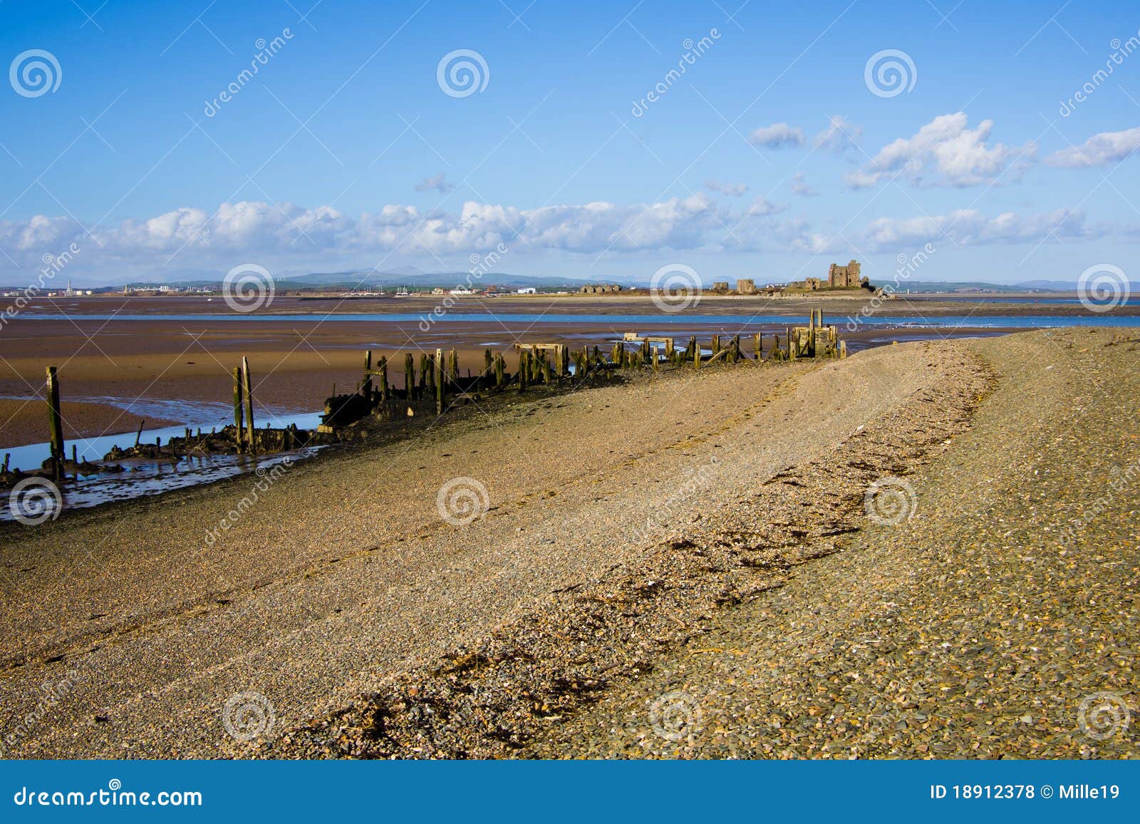 South Walney Beach and Piel Island Stock Photo - Image of reserve ...