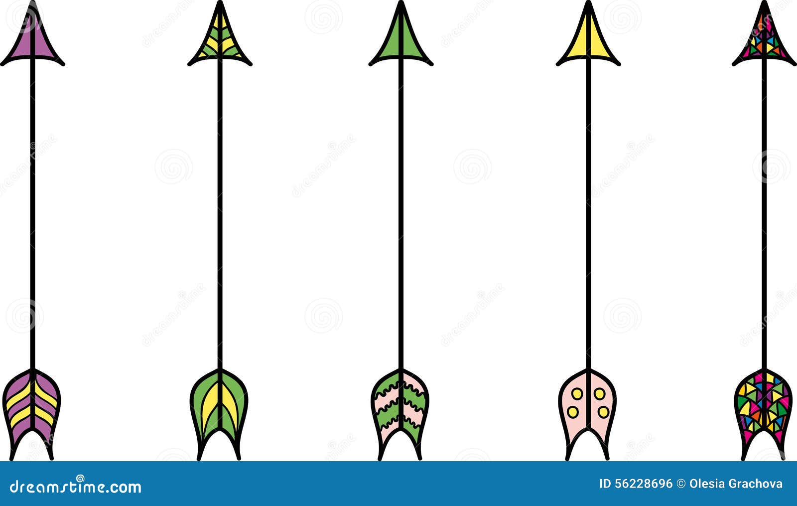 South Western Arrows Set stock vector. Illustration of ornate - 56228696