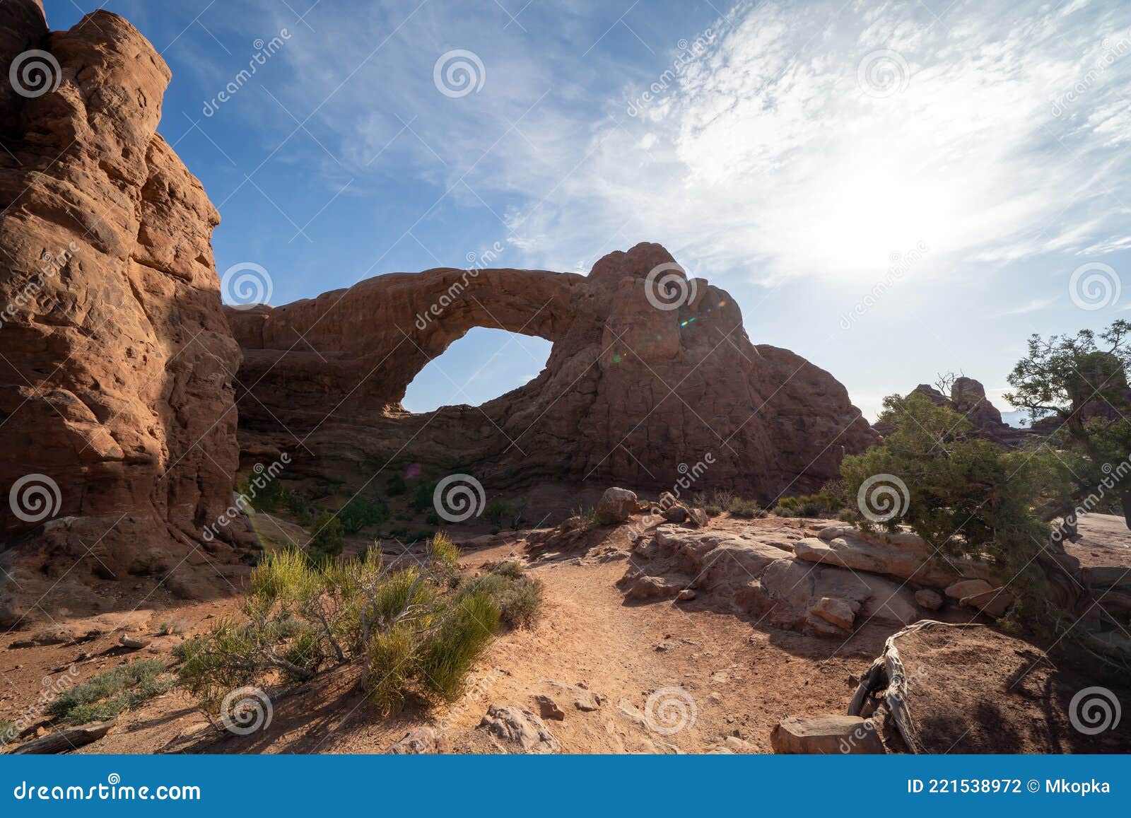 South Window Arch in the Windows Section of Arches National Park Stock ...