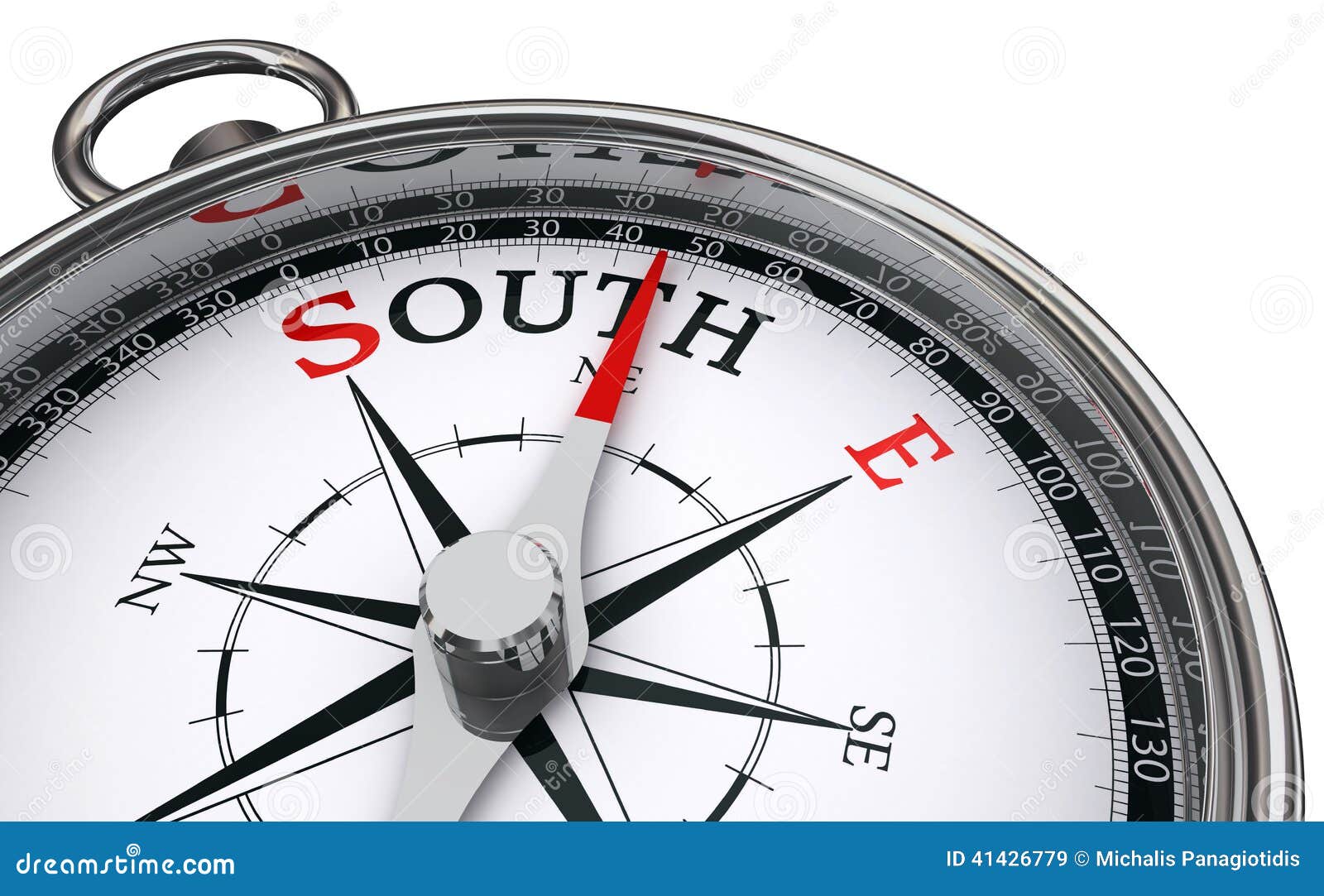 South Word Indicated By Compass Stock Illustration - Image: 41426779