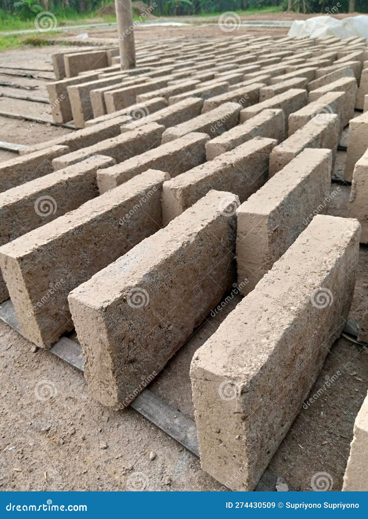 Dried Traditionally Casted Bricks Stock Image - Image of cast, casted ...