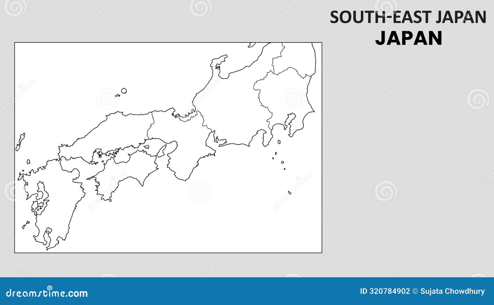 Southeast Map. Outline State Map of Southeast Stock Vector ...