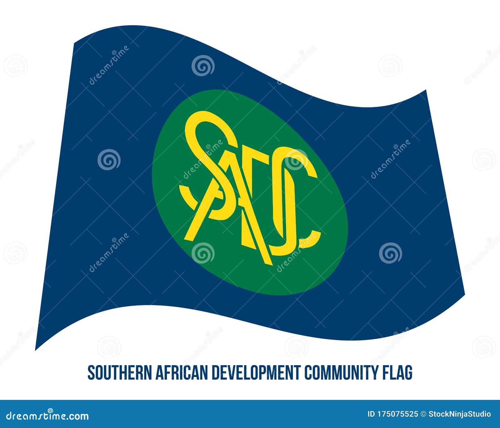 Southern African Development Community Flag Waving Vector Illustration ...
