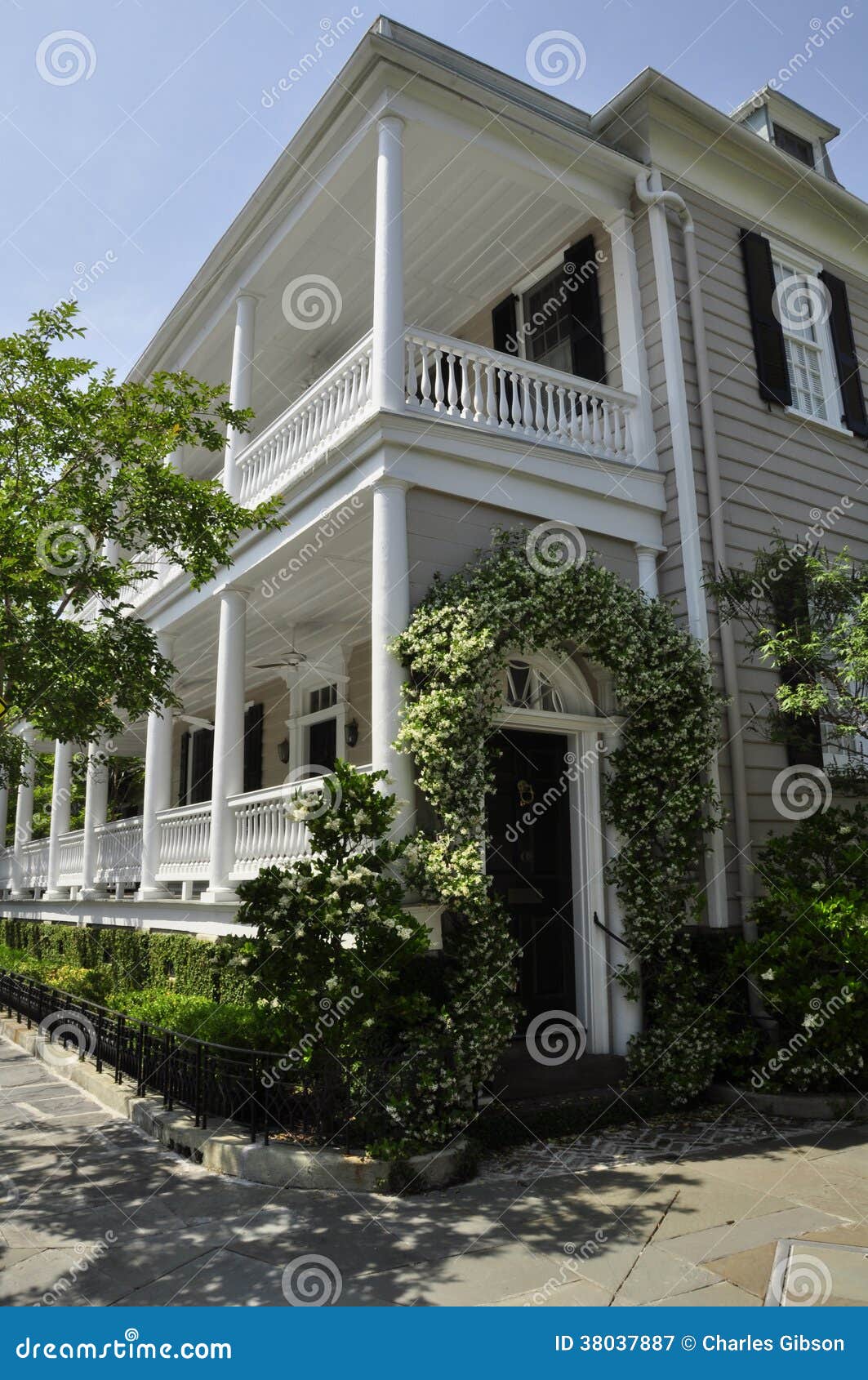 Southern Architecture, Charleston Stock Image - Image of unique, houses ...