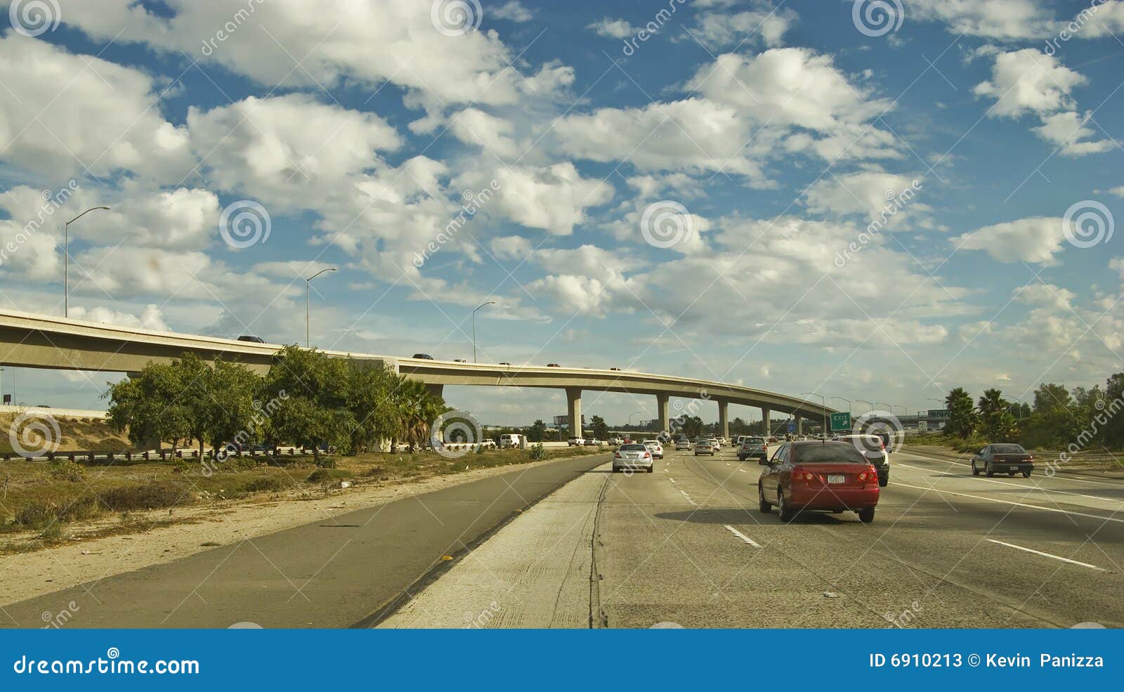 Southern California Freeway Stock Image - Image of road, clouds: 6910213