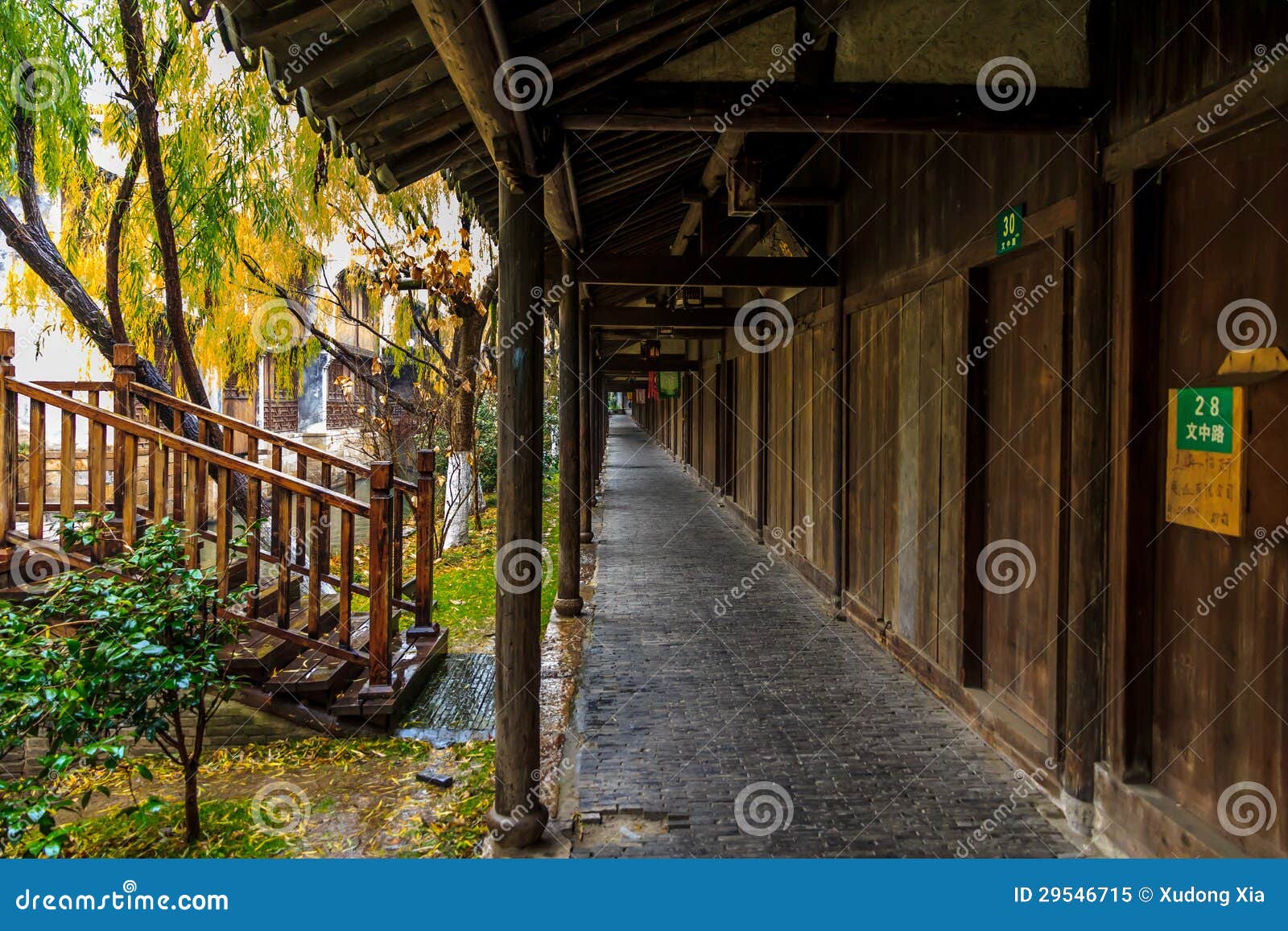 The Southern Chinese Riverside Town Stock Image - Image of style, china ...