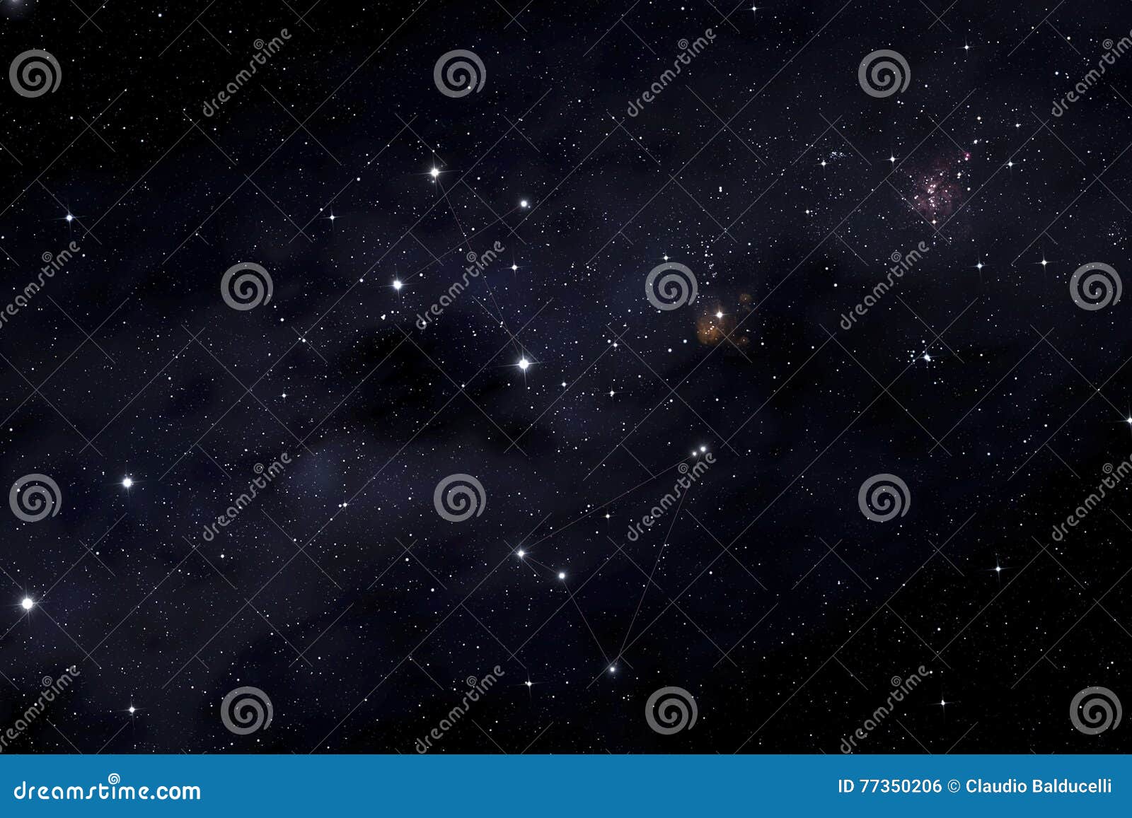 Crux The Southern Cross Constellation On A Starry Space Background With ...