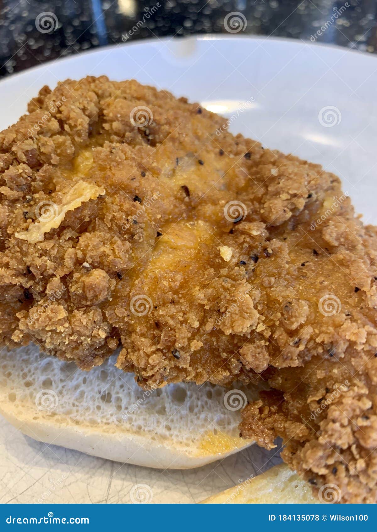 Southern Fried Chicken stock photo. Image of bread, unhealthy - 184135078