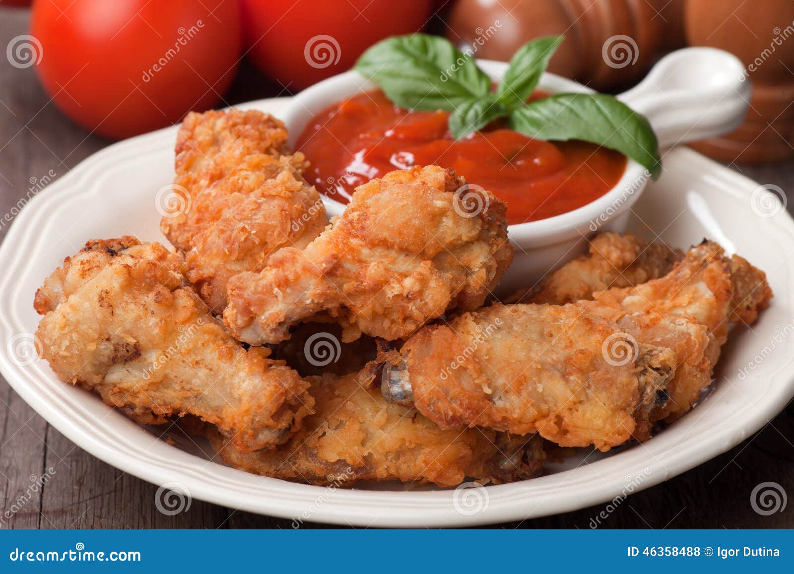 Southern Fried Chicken Wings Stock Photo - Image of food, chicken: 46358488