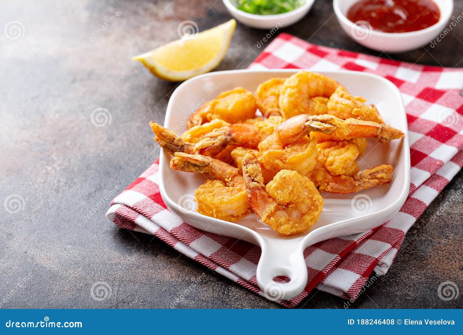 Southern Fried Shrimp on a Platter Stock Photo - Image of deep, meal ...