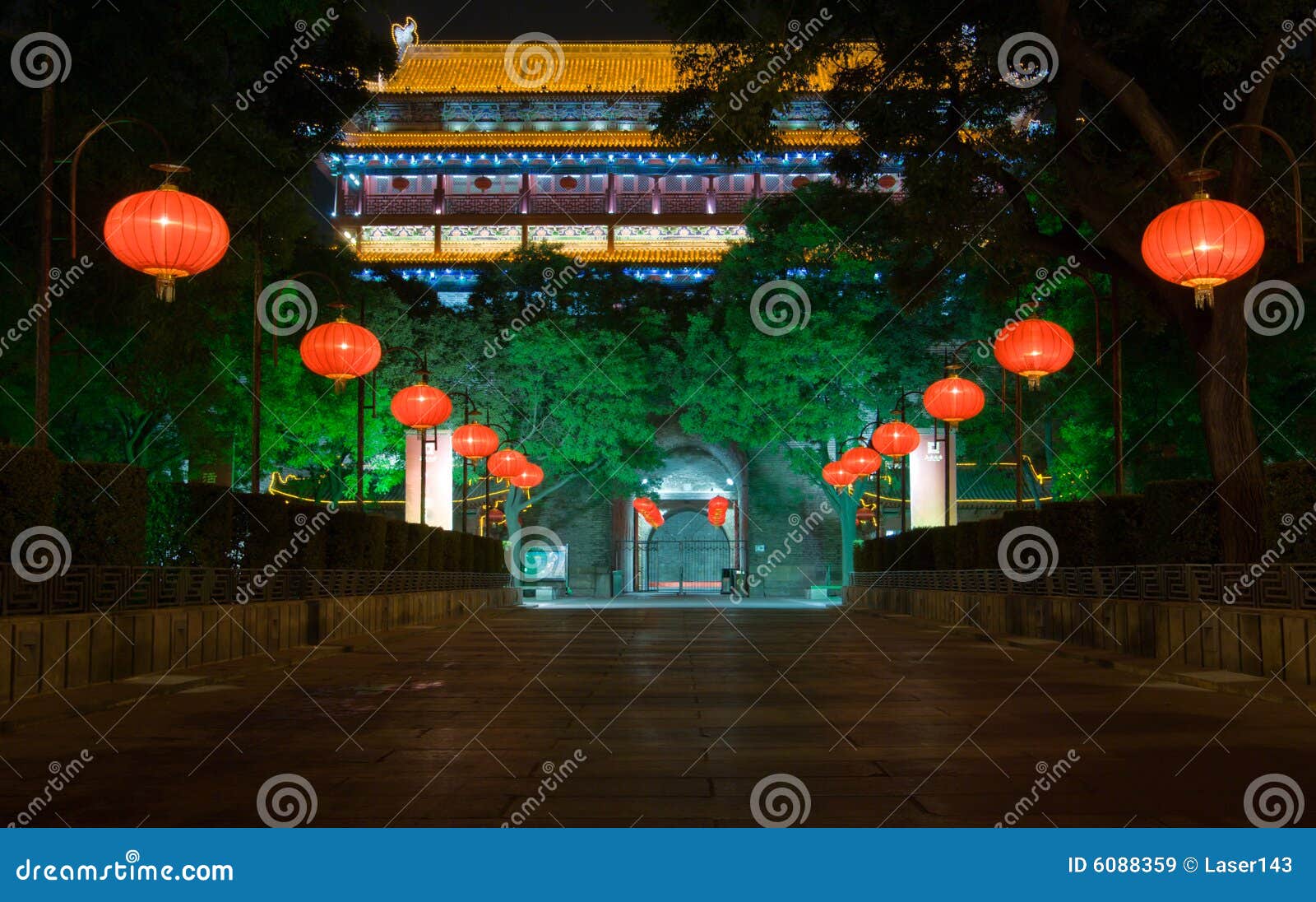 Southern gate at night stock image. Image of ethnicity - 6088359