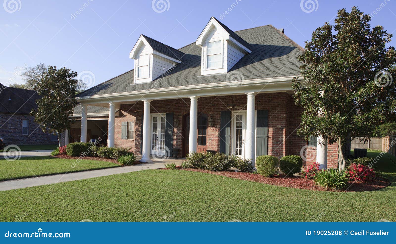 Southern Home stock photo. Image of house, living, dormer - 19025208