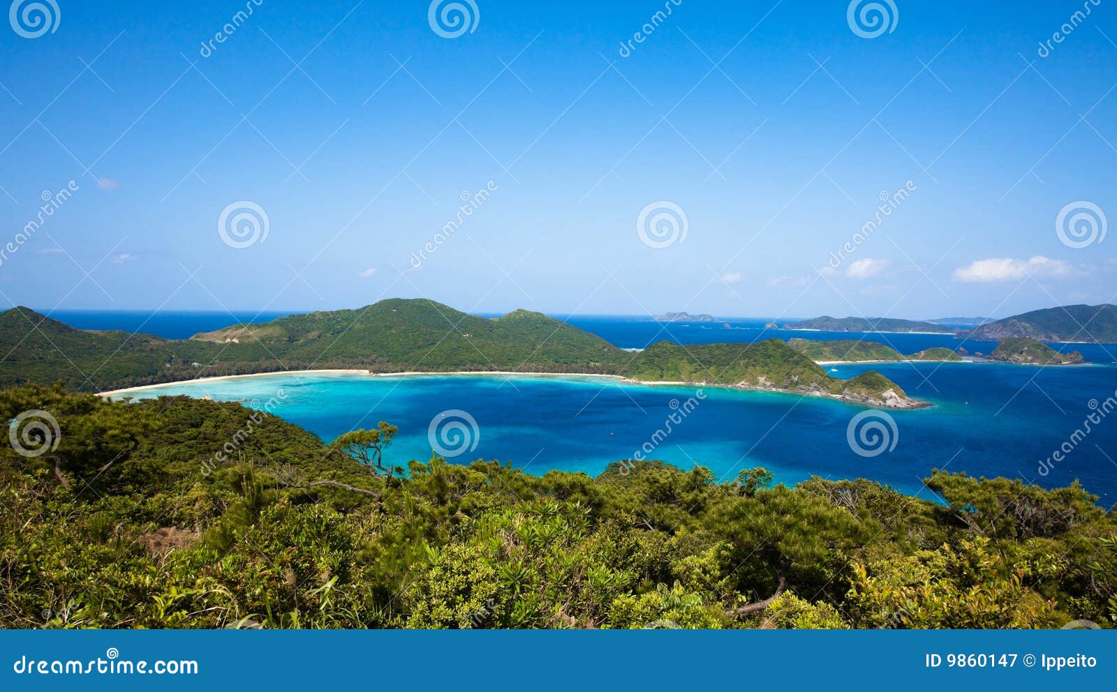 Southern Japanese Islands from Above Stock Image - Image of quiet ...