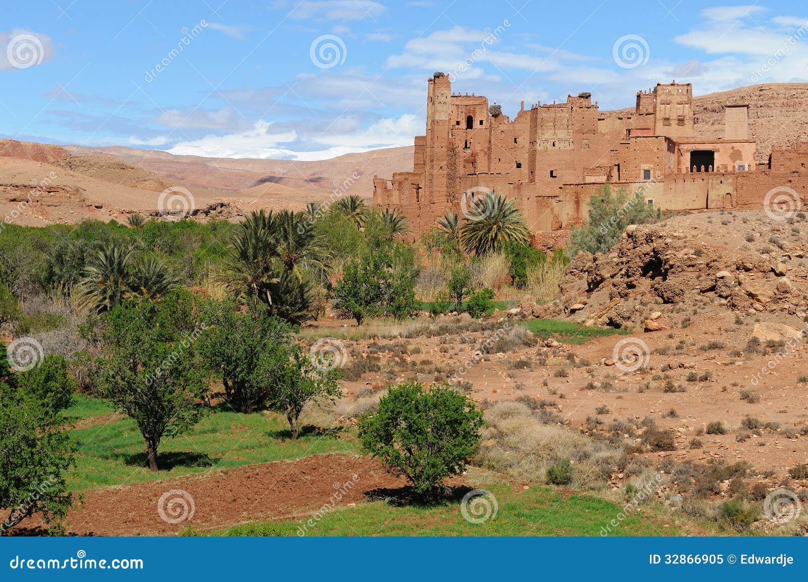 Southern Moroccan Landscape 3 Stock Image - Image of morocco, oasis ...