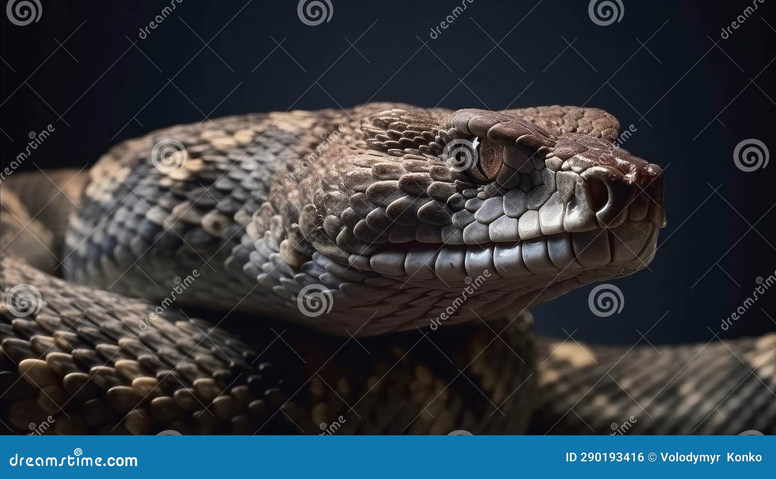 A Southern Pacific Rattlesnake Portrait. Generative Ai Stock Photo ...