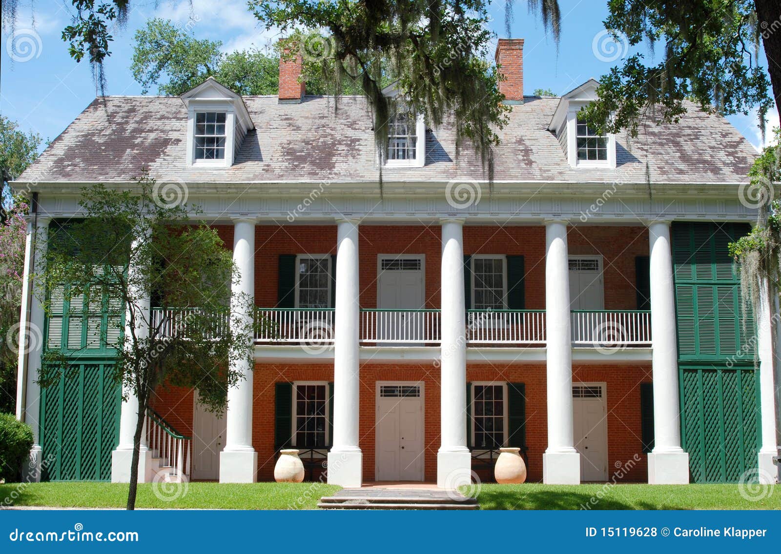 Southern Plantation Entrance Stock Photo - Image of home, south: 15119628