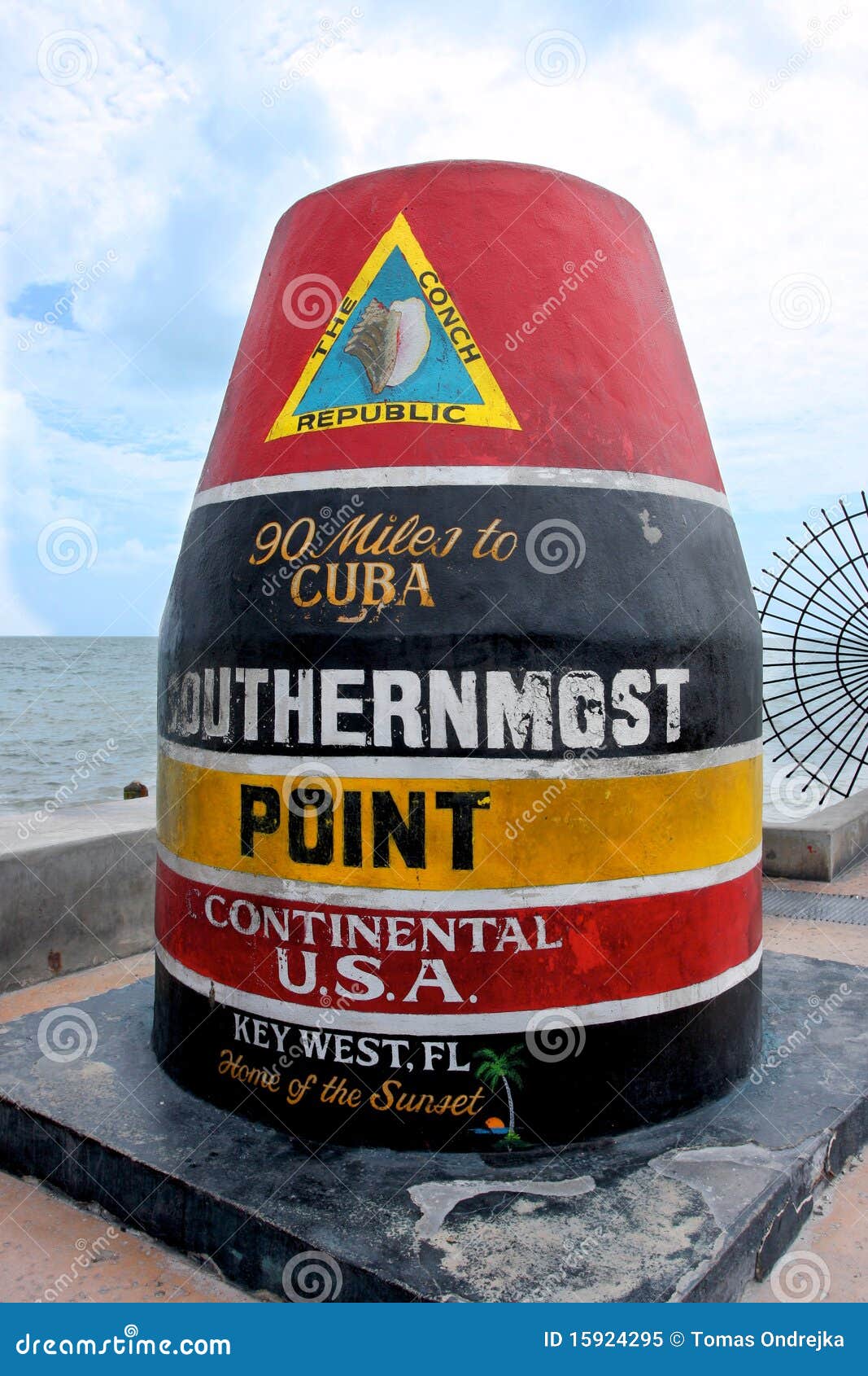 Southern point in USA stock image. Image of sign, ocean - 15924295
