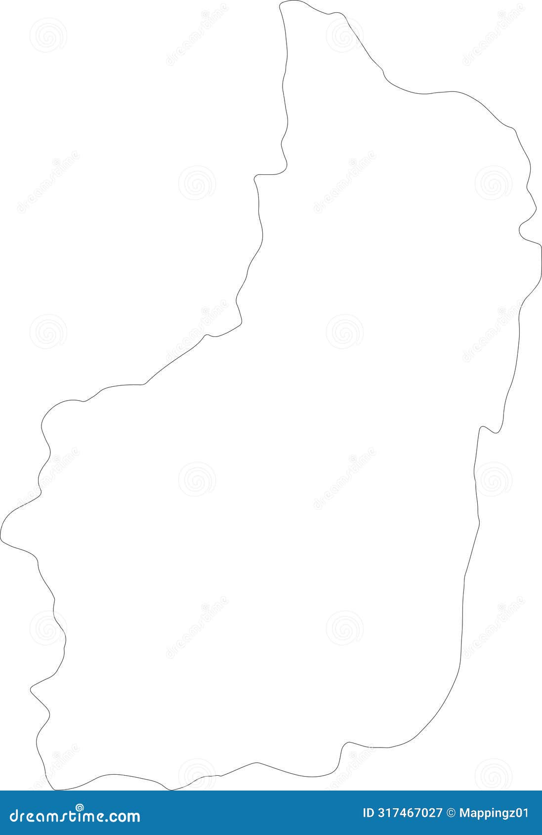 Southern Rwanda Outline Map Stock Illustration - Illustration of symbol ...