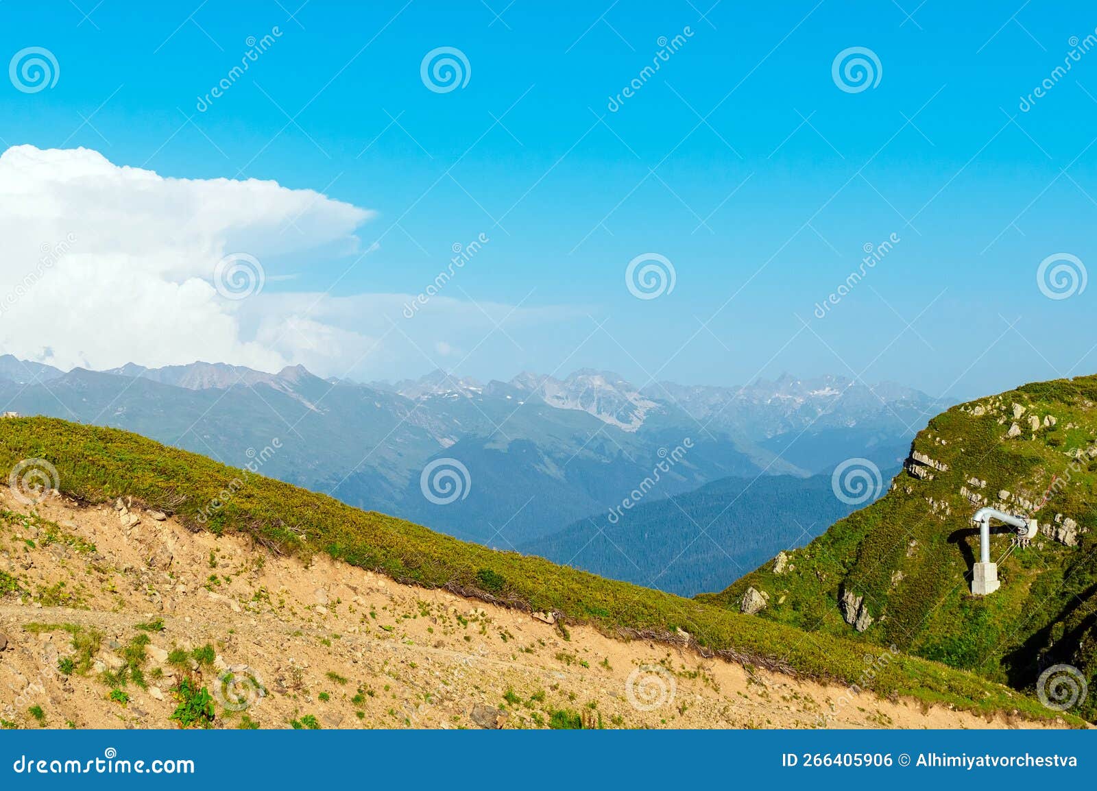 The Southern Slope of Rosa Peak in the Caucasus Mountains Stock Photo ...
